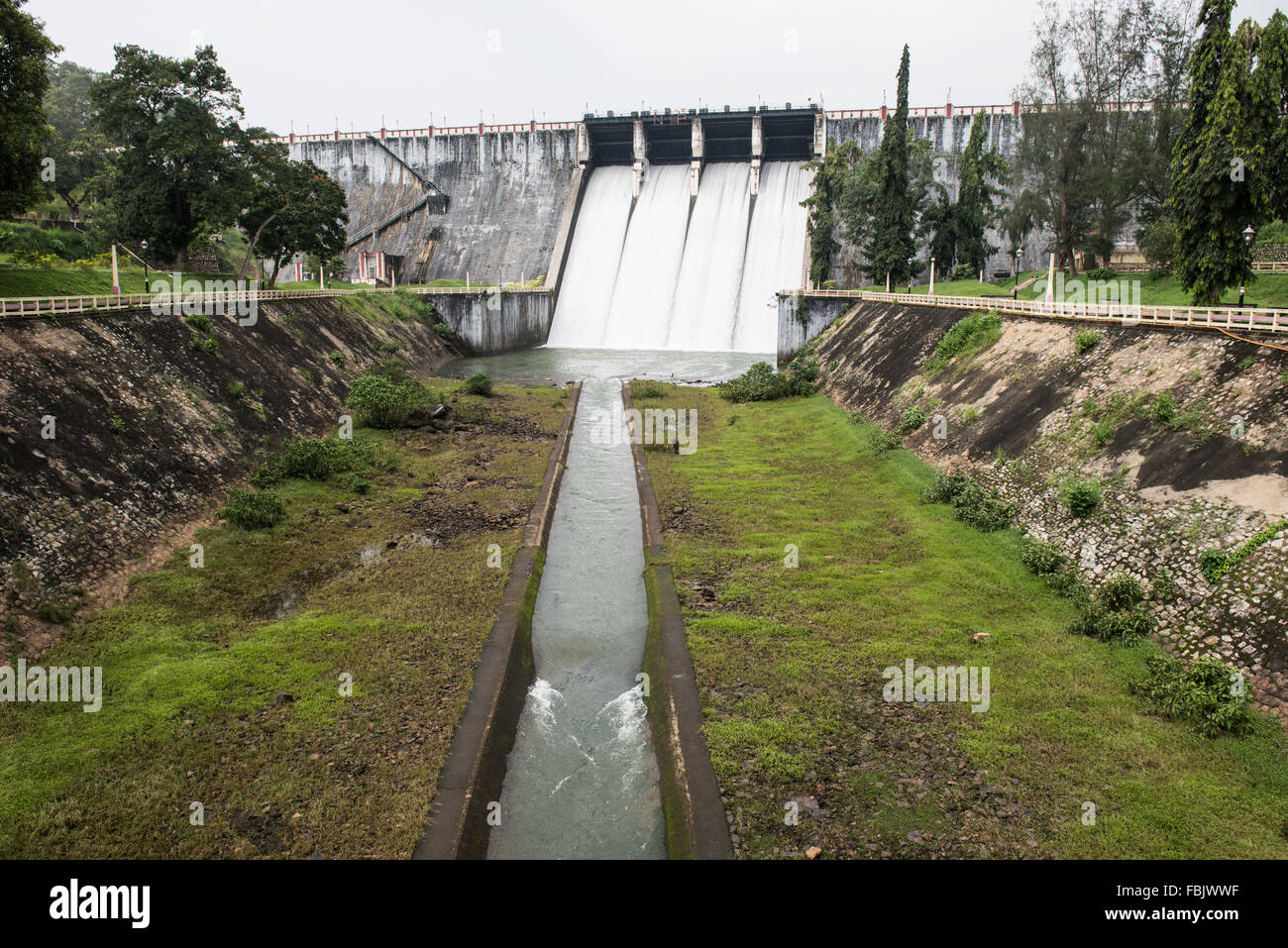 Neyyar Dam Water Gates from Distance Stock Photo - Alamy