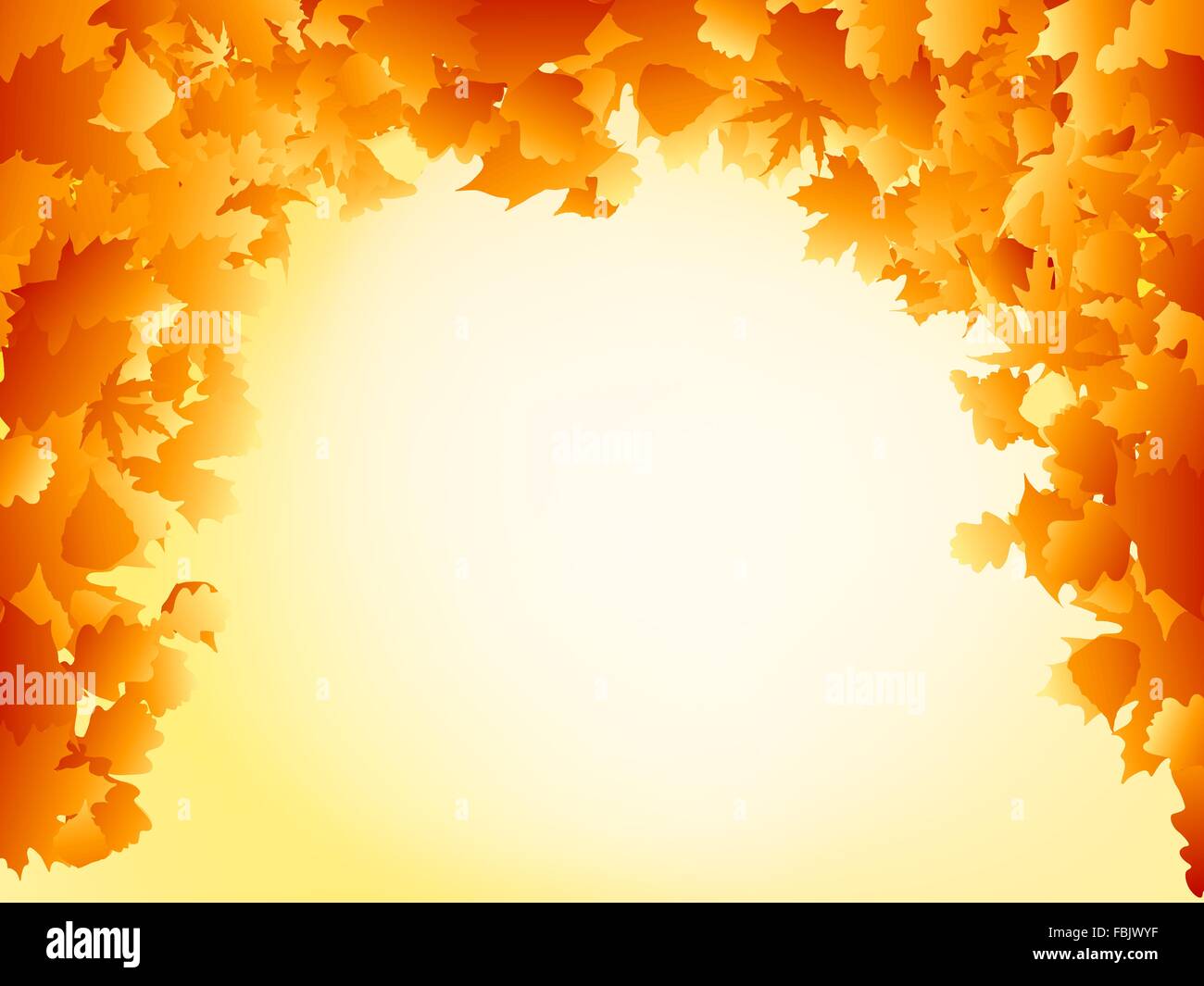 Orange autumn leaves frame design. EPS 8 Stock Vector Image & Art - Alamy