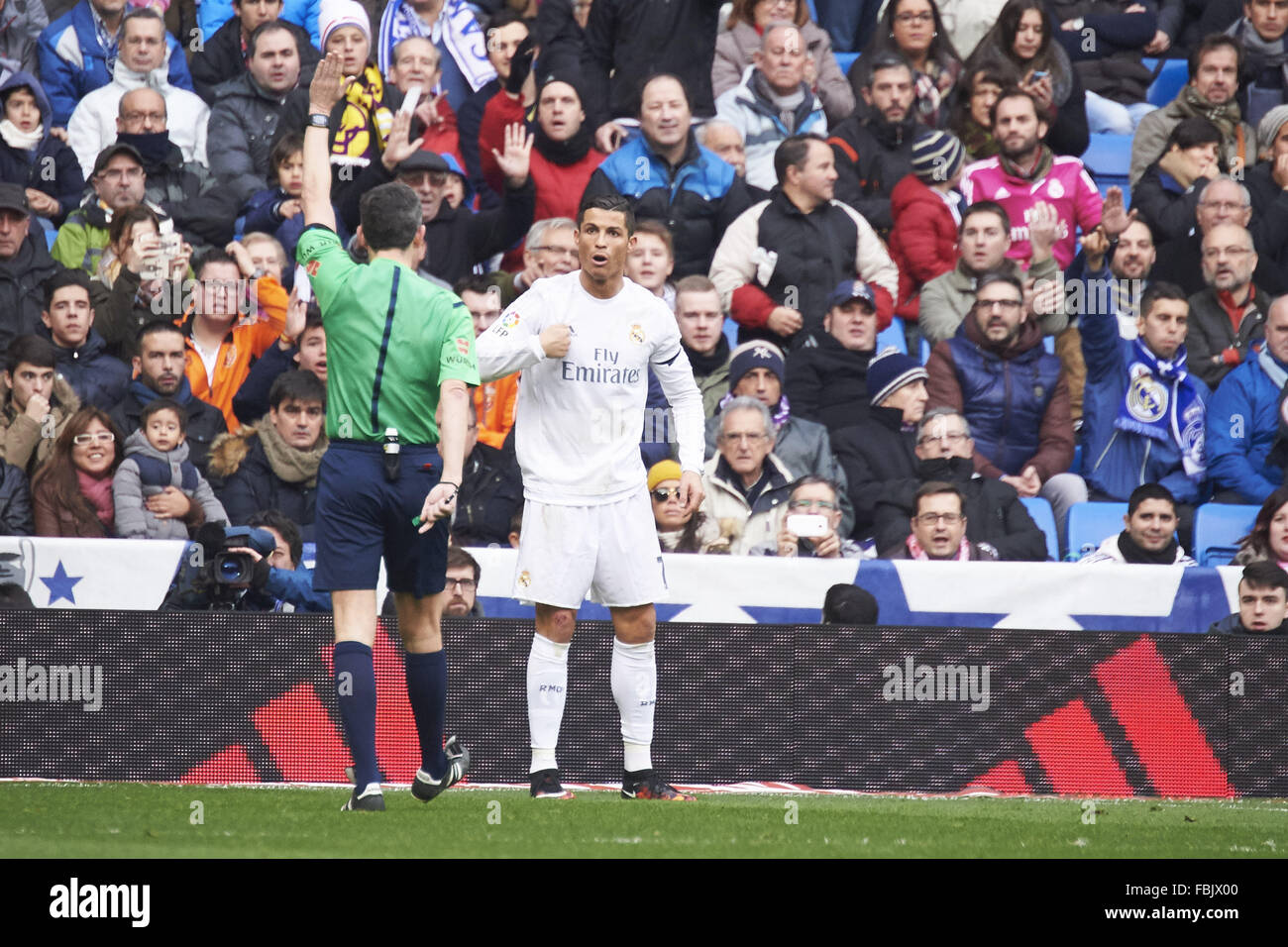 Madrid, Spain. 17th Jan, 2016. Cristiano Ronaldo (forward, Real Madrid ...