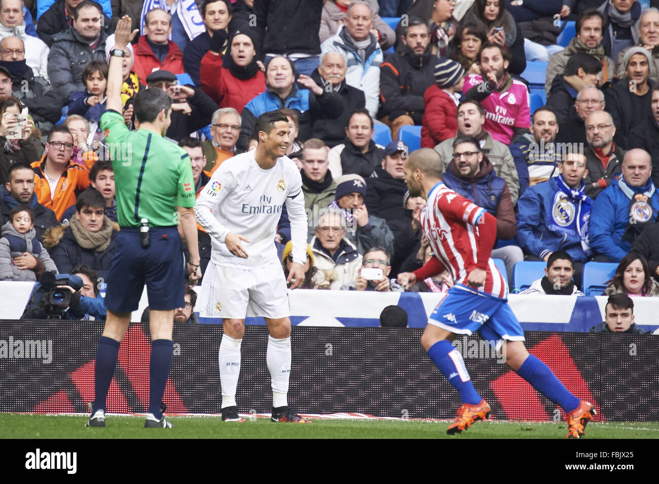 Madrid, Spain. 17th Jan, 2016. Cristiano Ronaldo (forward, Real Madrid ...