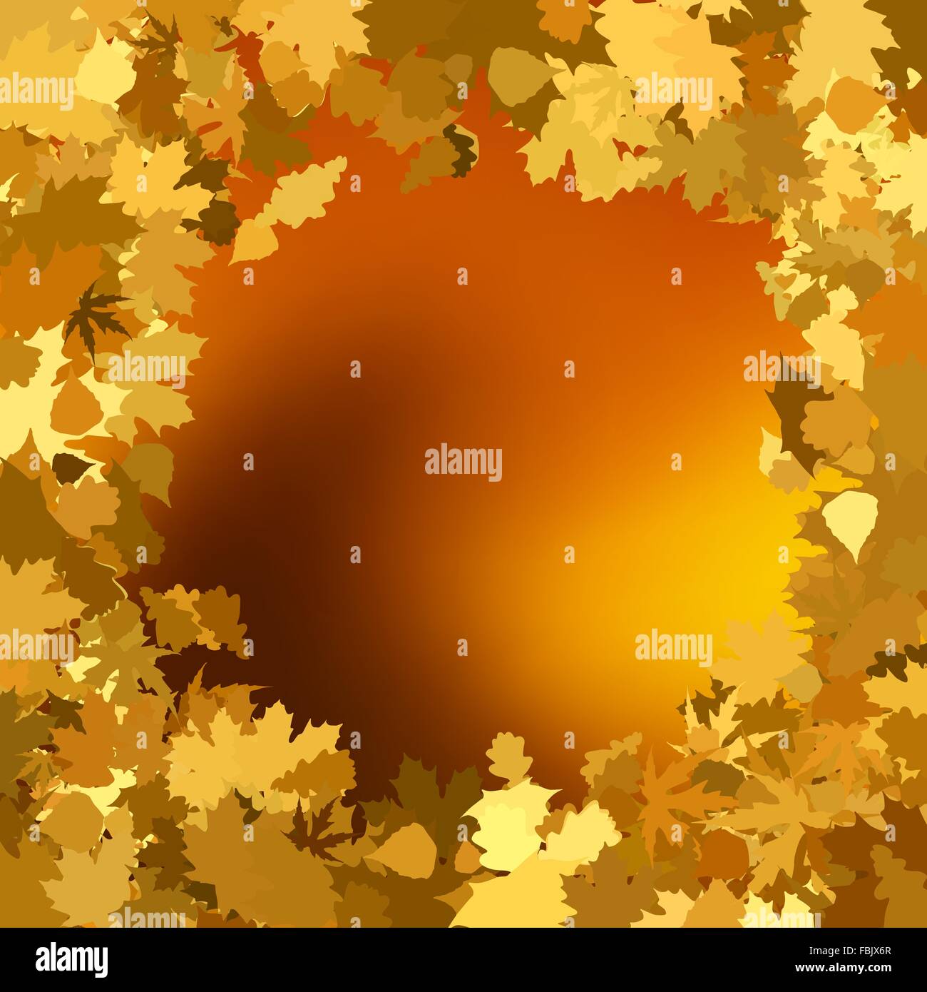 Gold autumn background with leaves. EPS 8 Stock Vector Image & Art - Alamy