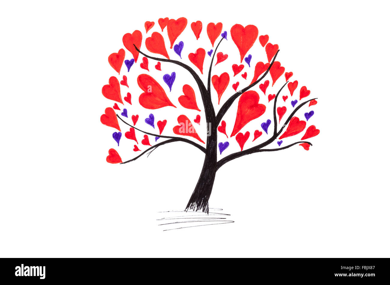 Tree of hearts hi-res stock photography and images - Alamy