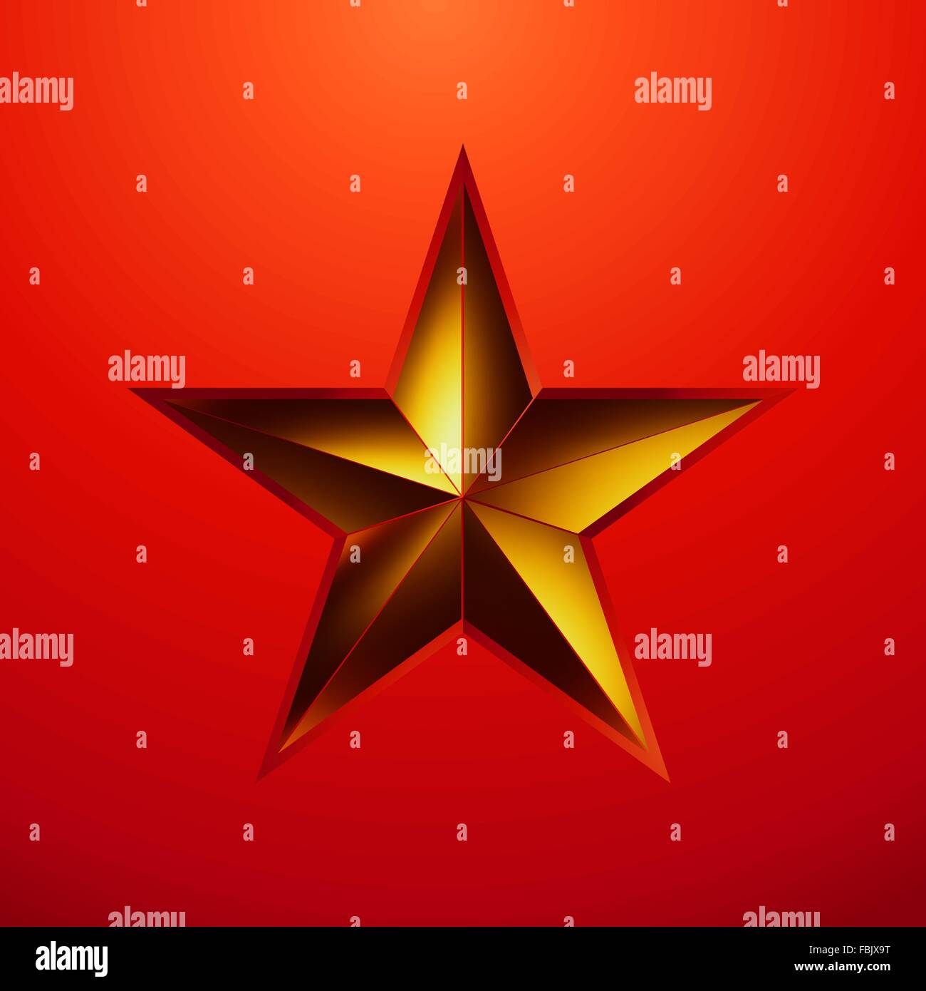 illustration of a Gold star on red. EPS 8 Stock Vector Image & Art - Alamy