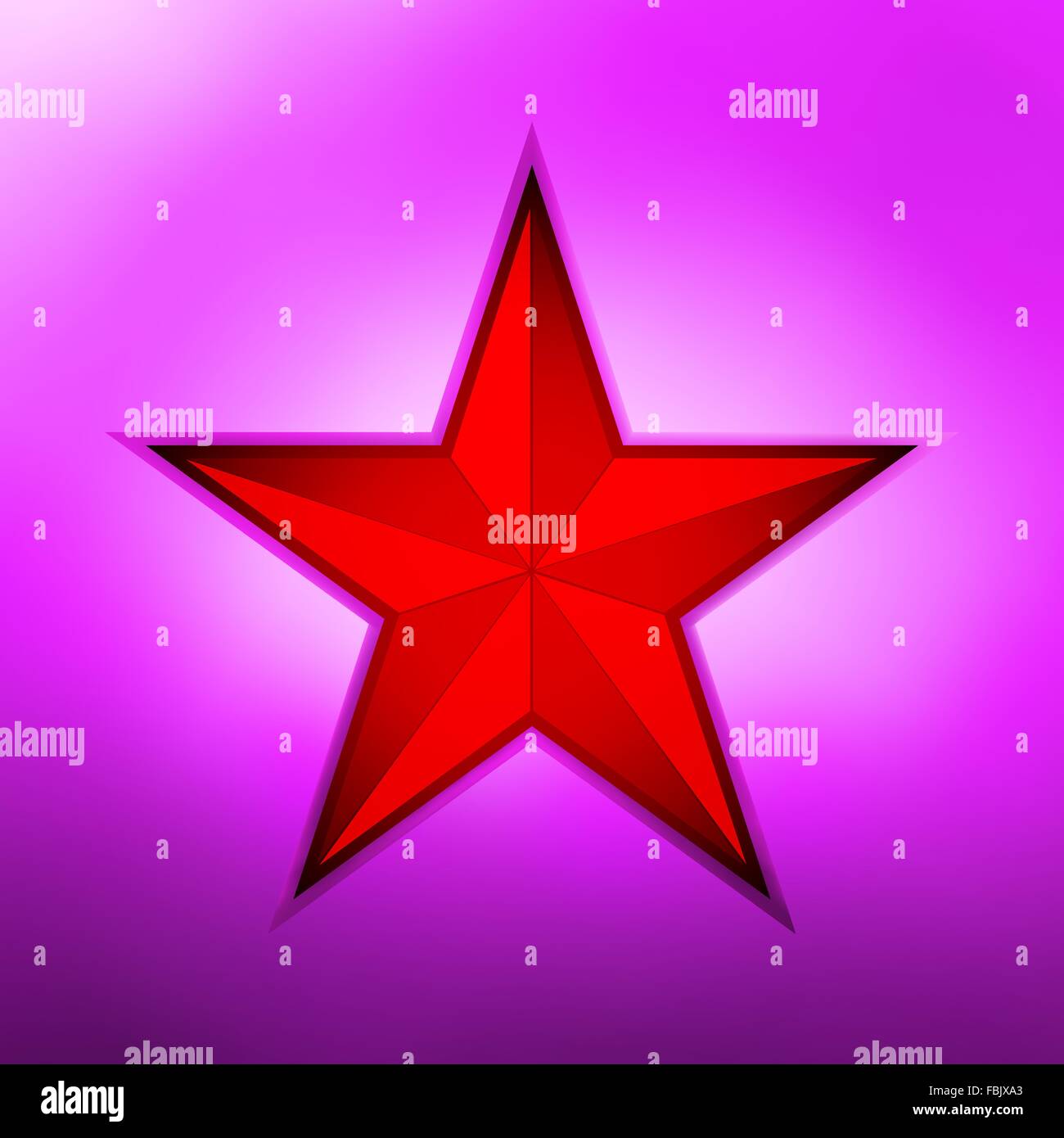 Red metallic star on a purple background. EPS 8 Stock Vector Image ...