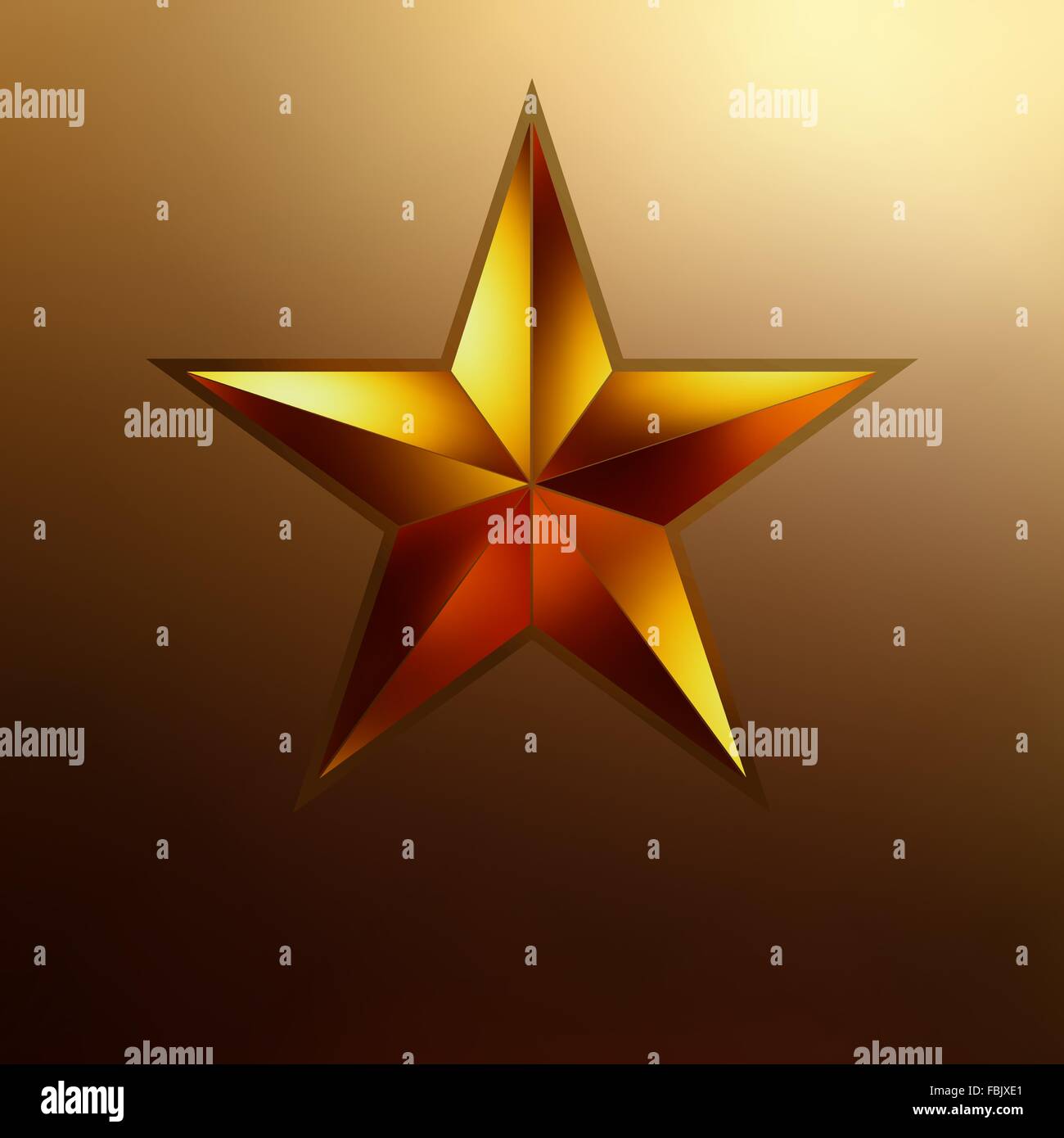 illustration of a Red star on gold. EPS 8 Stock Vector Image & Art - Alamy