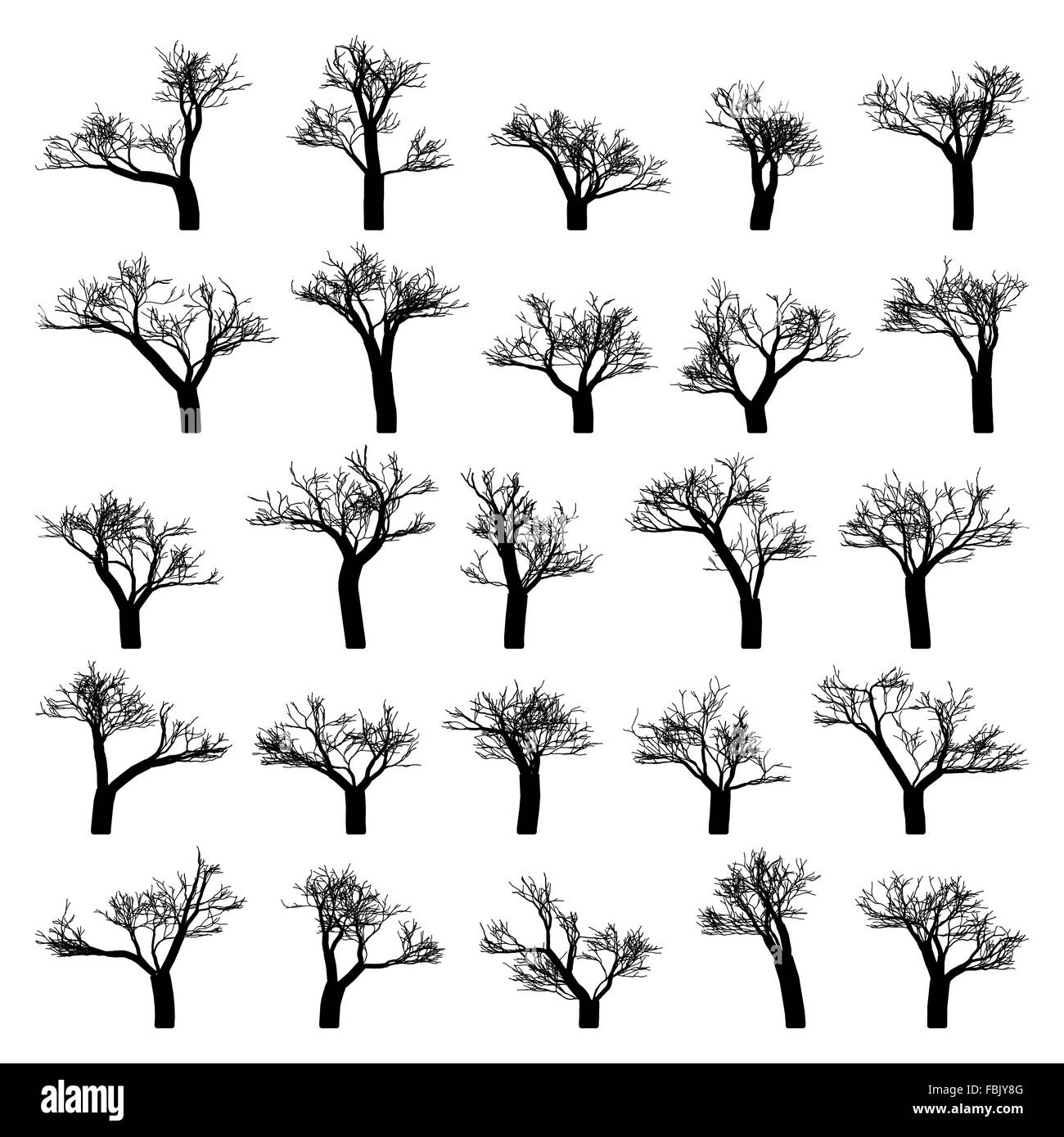Spooky tree silhouette vector isolated. EPS 8 Stock Vector Image & Art ...
