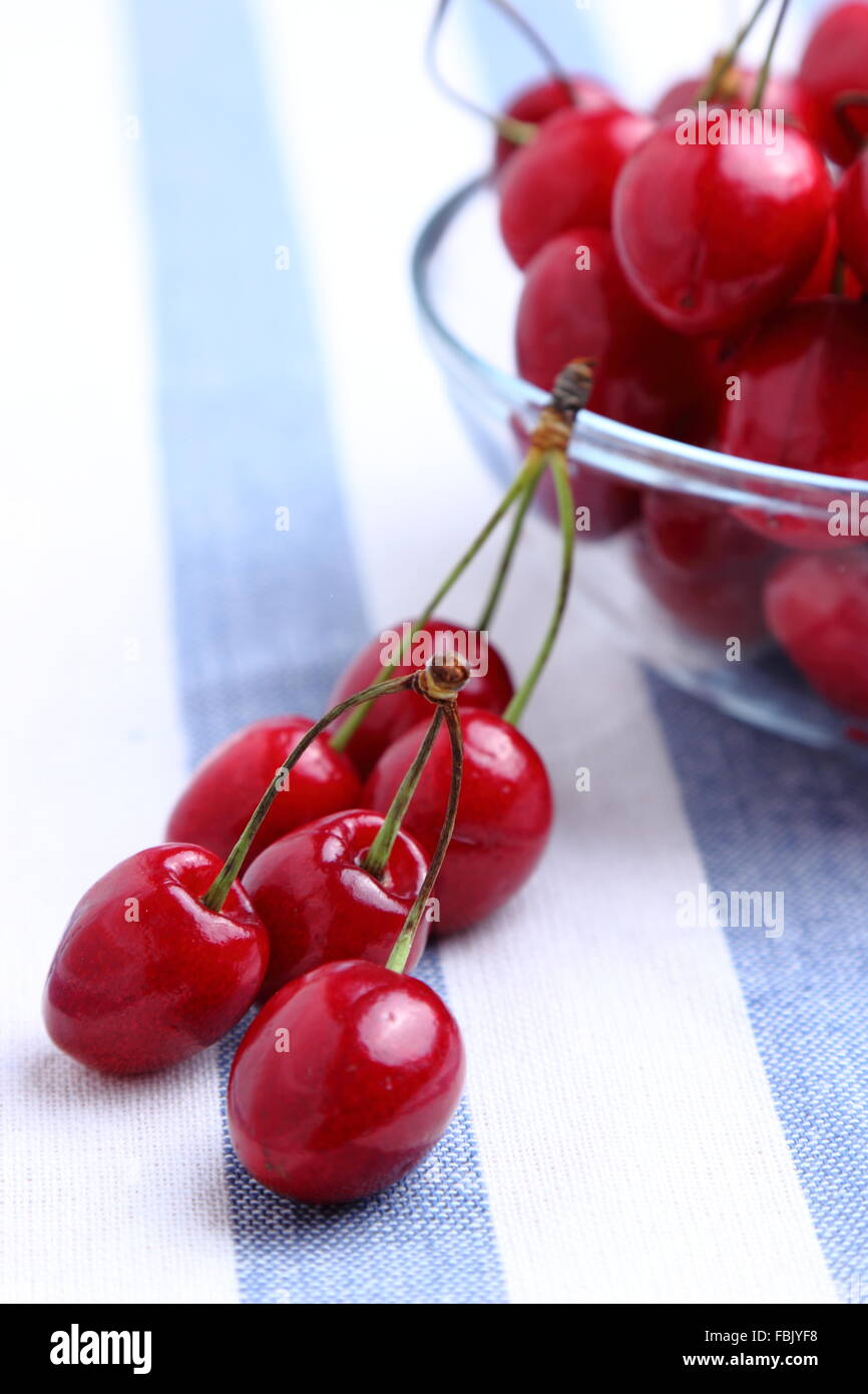 Fresh red cherries Stock Photo - Alamy
