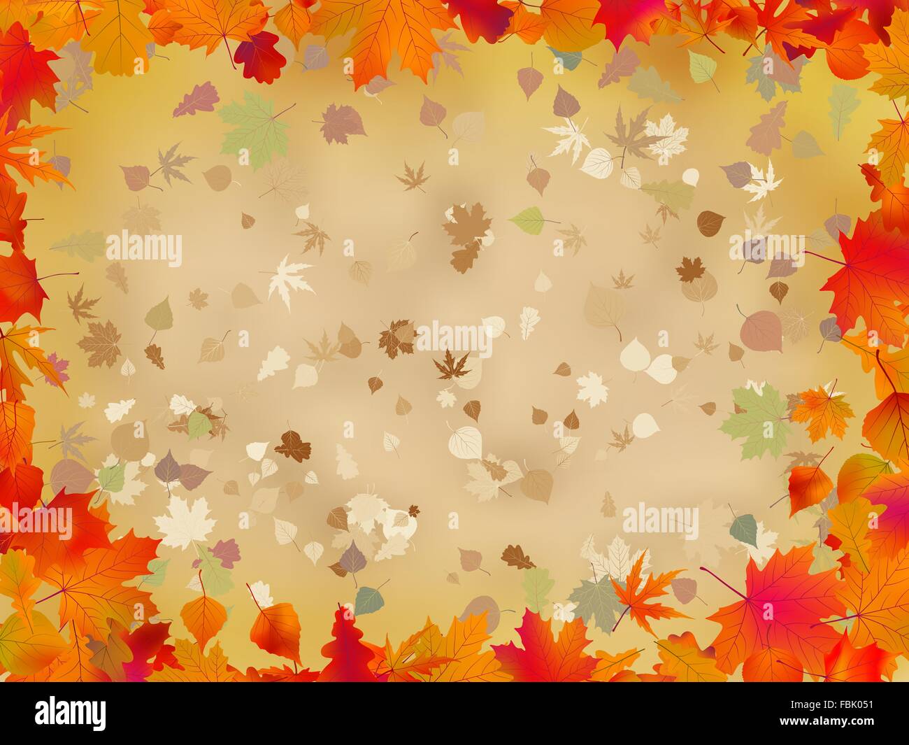 Autumn leaves border for your text. EPS 8 Stock Vector Image & Art - Alamy
