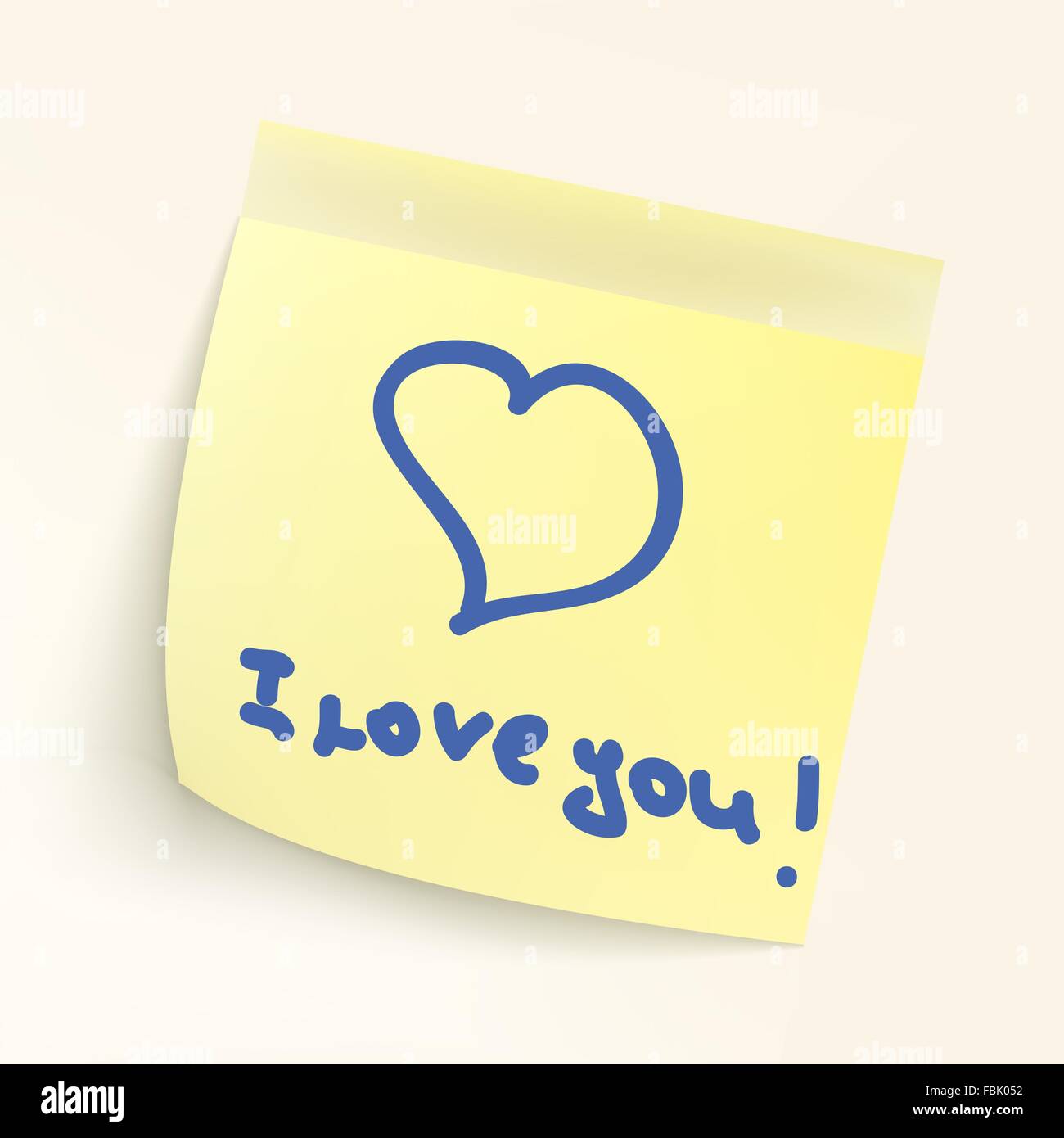 I love you paper note. EPS 8 Stock Vector Image & Art - Alamy