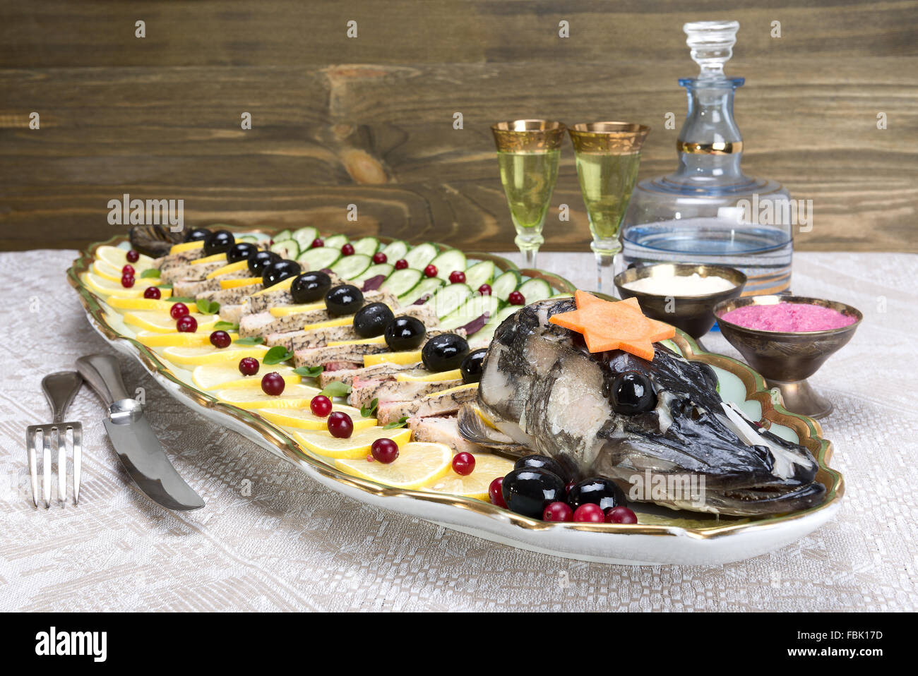 A traditional Ashkenazi Jewish dish made of deboned chopped fish ...