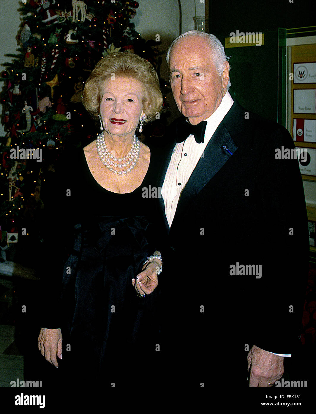 Washington, DC., USA, 6th December, 1992 Walter Annenberg and wife ...