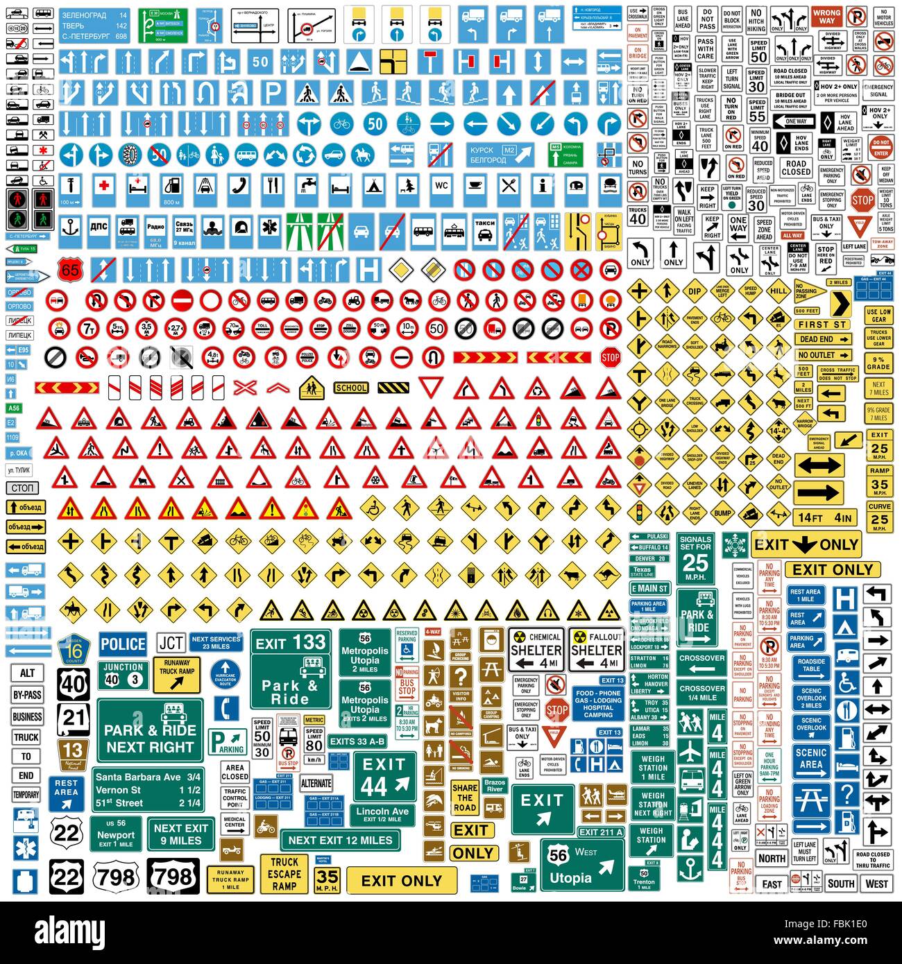 More than Six hundred european traffic signs Stock Vector Image & Art ...