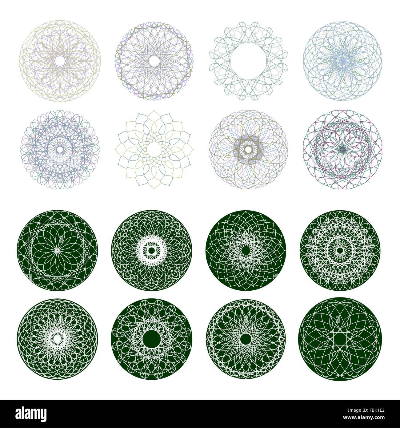 Guilloche pattern Cut Out Stock Images & Pictures - Alamy