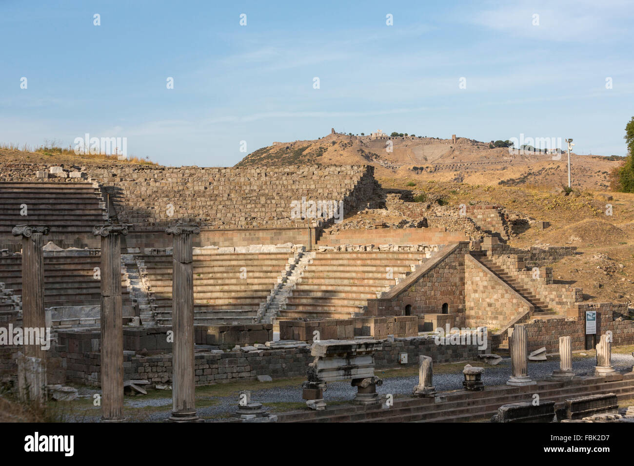 The Roman theatre in Sanctuary of Asclepion, Pergamon with the ...