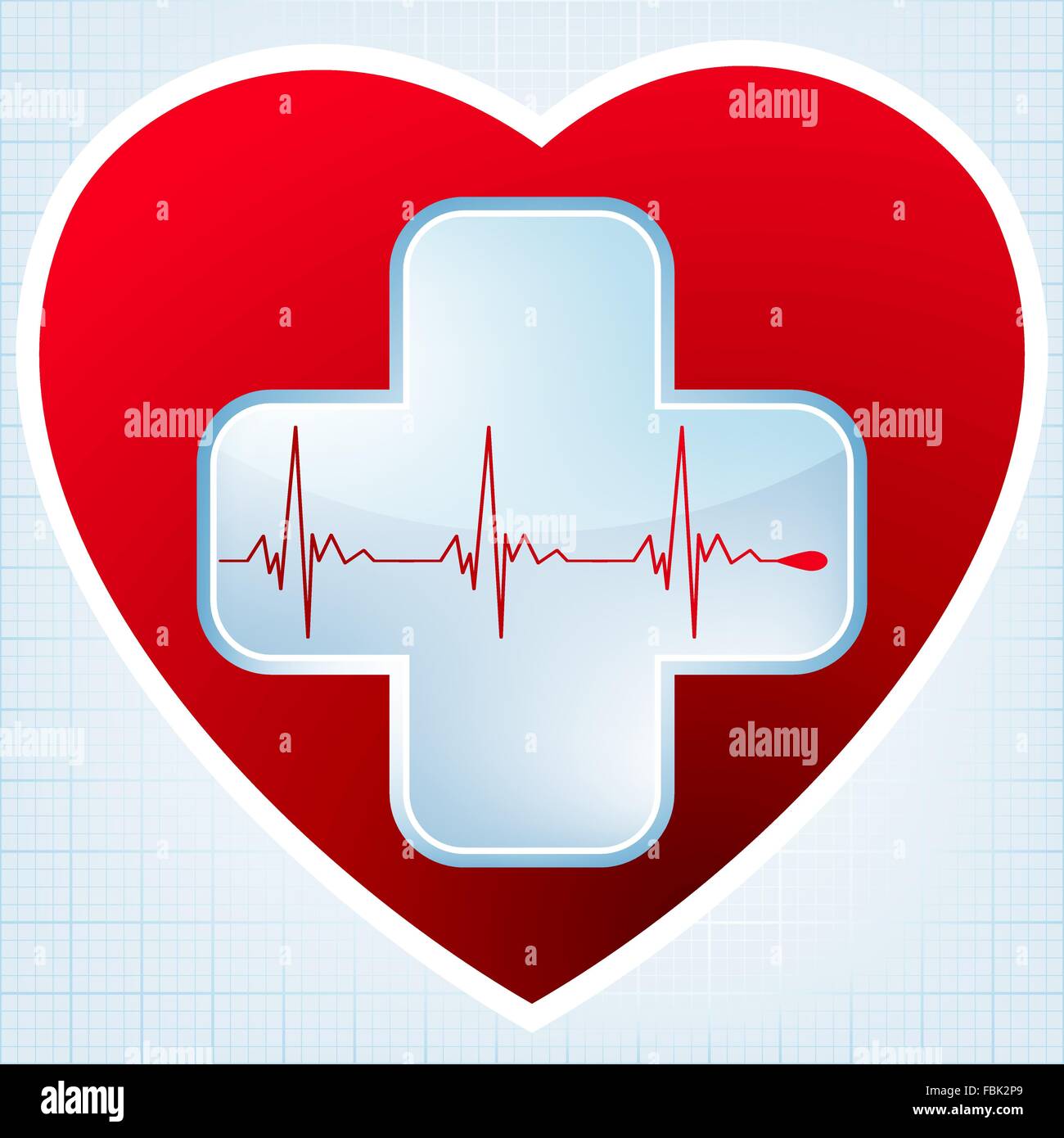 Heart medical cross. EPS 8 Stock Vector Image & Art - Alamy
