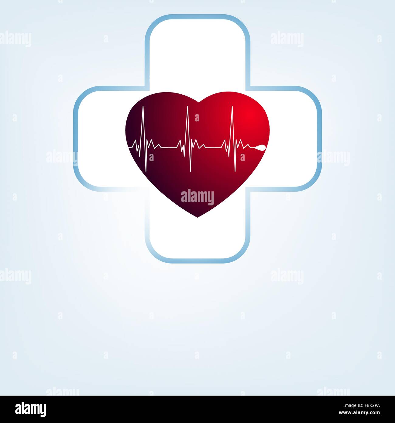 Heart medical cross. EPS 8 Stock Vector Image & Art - Alamy