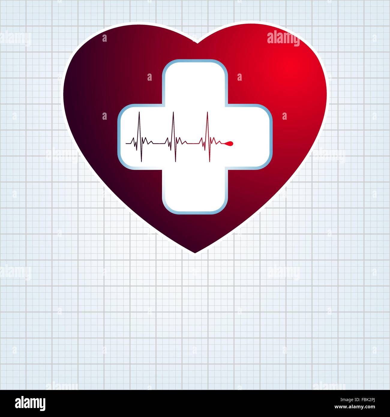 Heart medical cross. EPS 8 Stock Vector Image & Art - Alamy