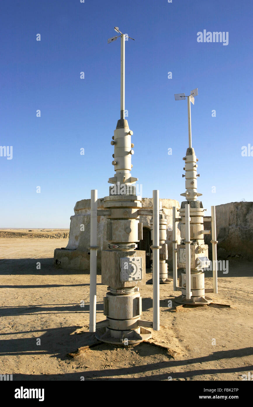 NEFTA; TUNISIA - DEC 8; Original movie scenery for Star Wars film in ...