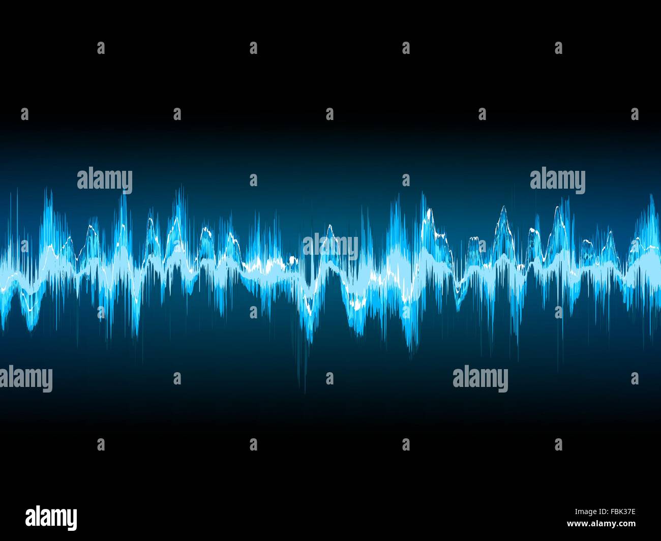 Bright sound wave on a dark blue. EPS 10 Stock Vector Image & Art - Alamy