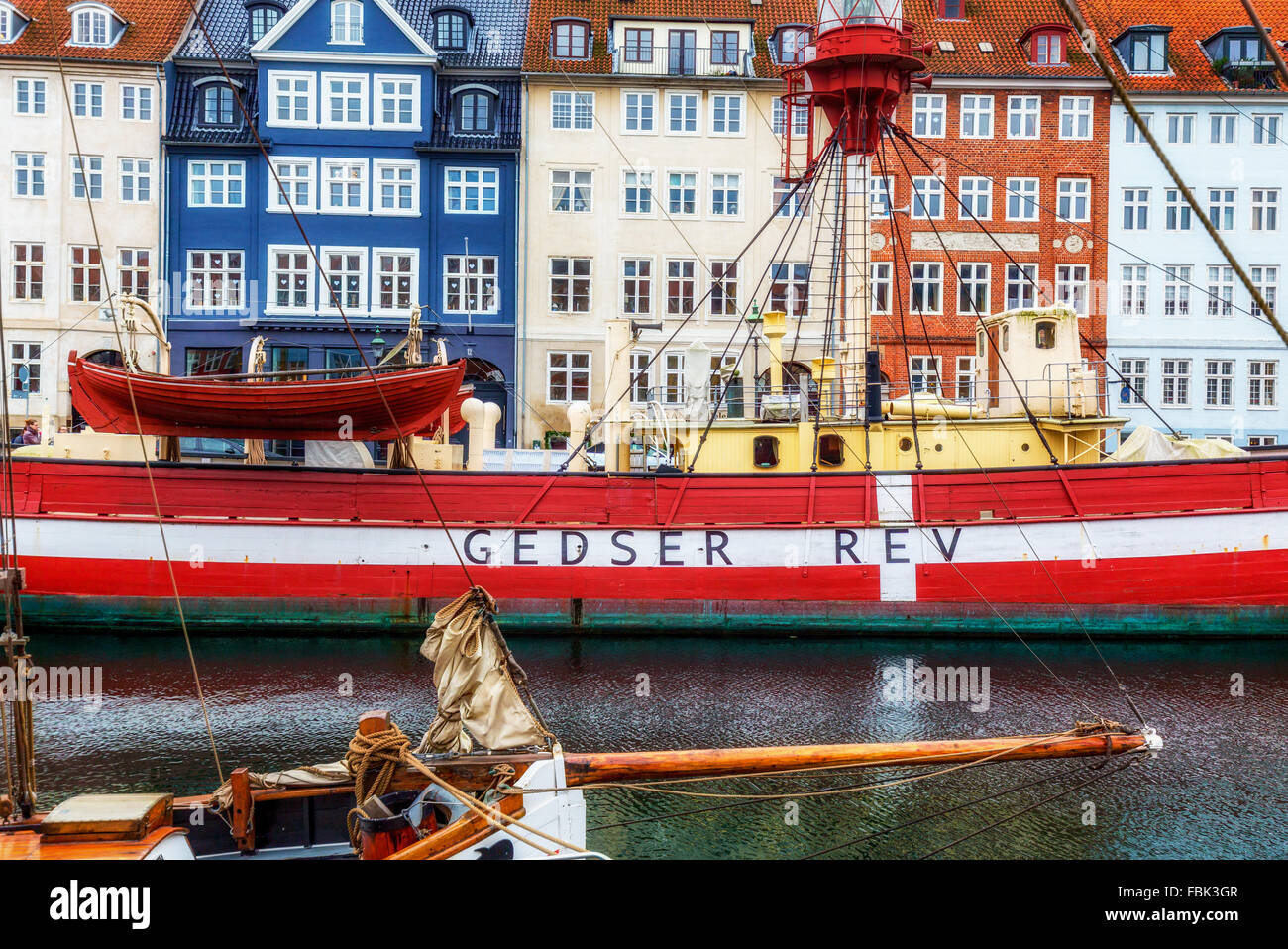 Gedser Rev (Lightship) in Nyhavn, Copenhagen, Denmark Stock Photo - Alamy