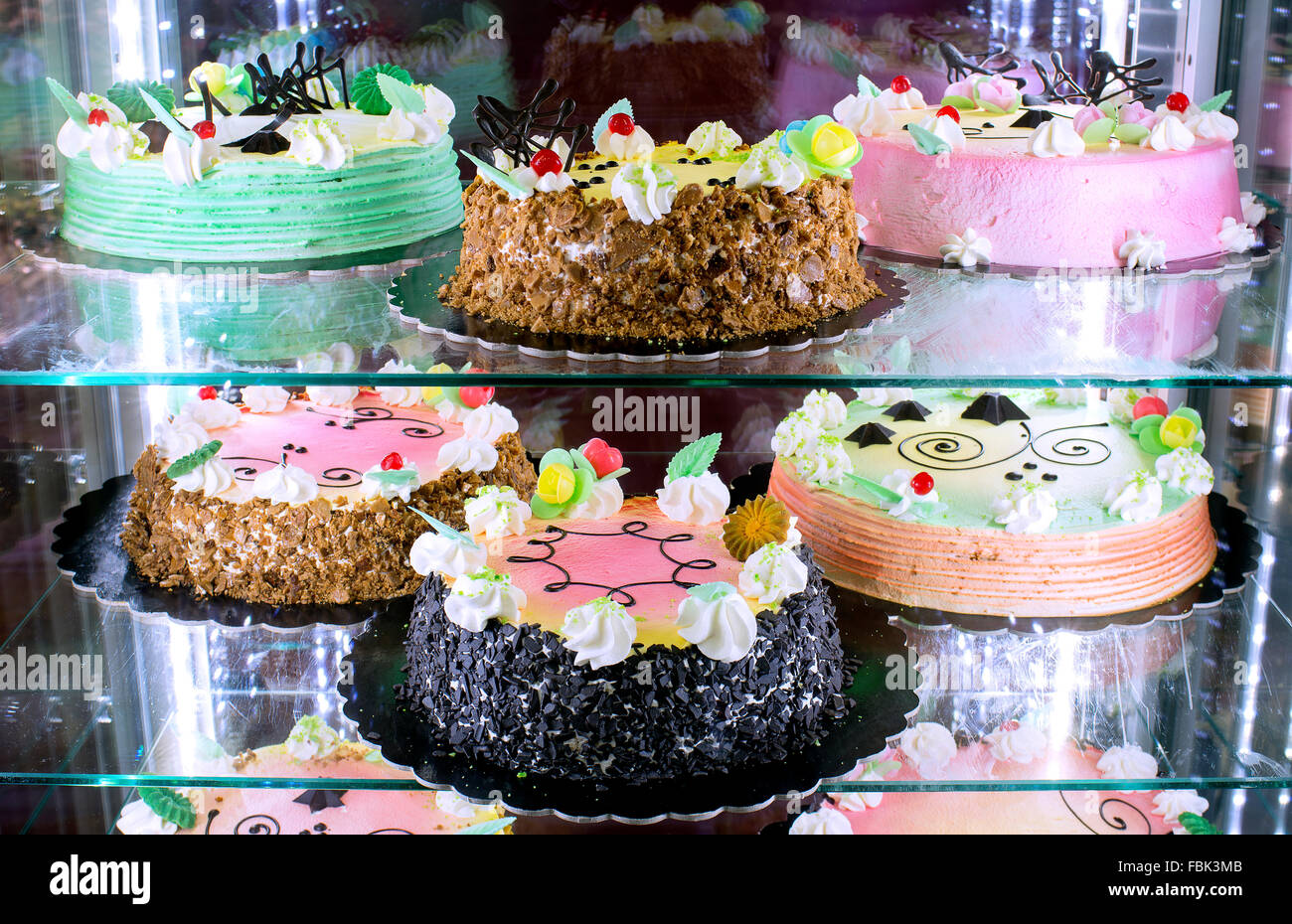 Display of delicious pastries in a italian pastry Stock Photo - Alamy