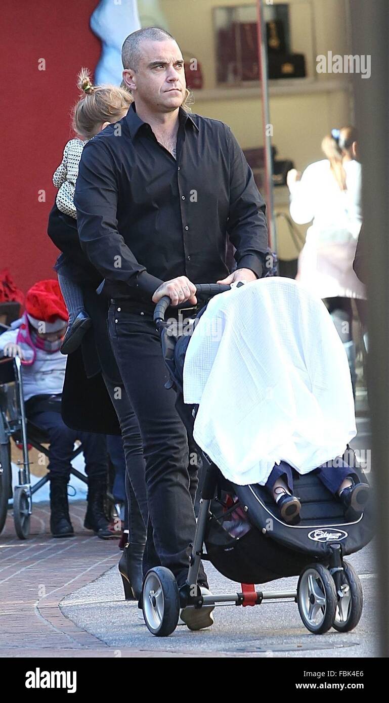Robbie Williams takes family shopping at The Grove Featuring: Robbie ...