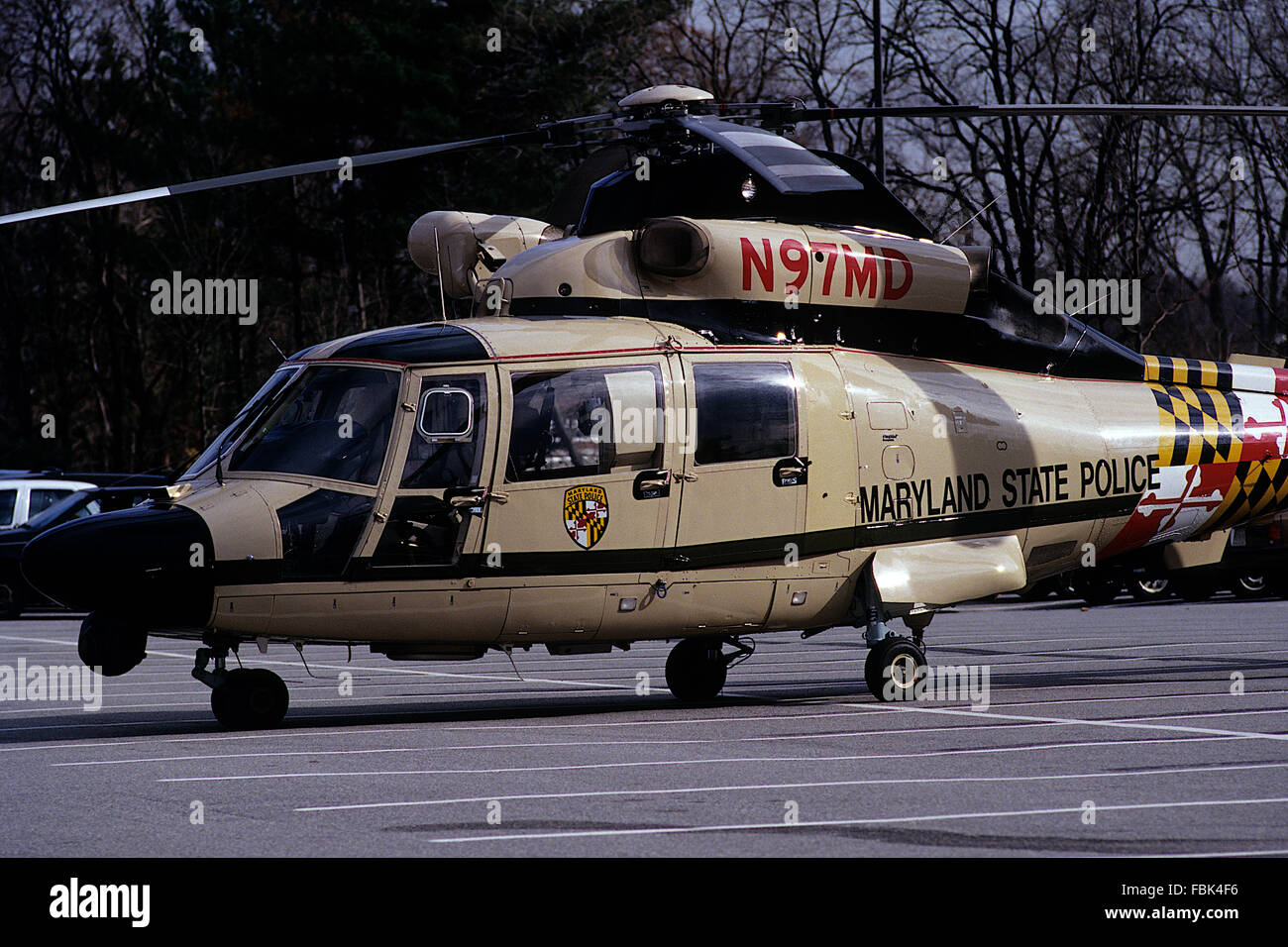 Silver Spring, Maryland, USA, 1993 A Maryland State Police Helicopter ...