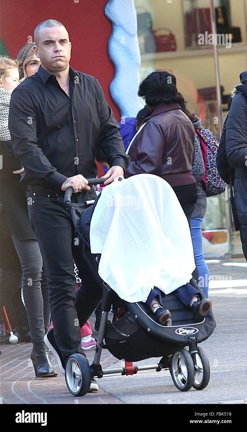 Robbie Williams takes family shopping at The Grove Featuring: Robbie ...