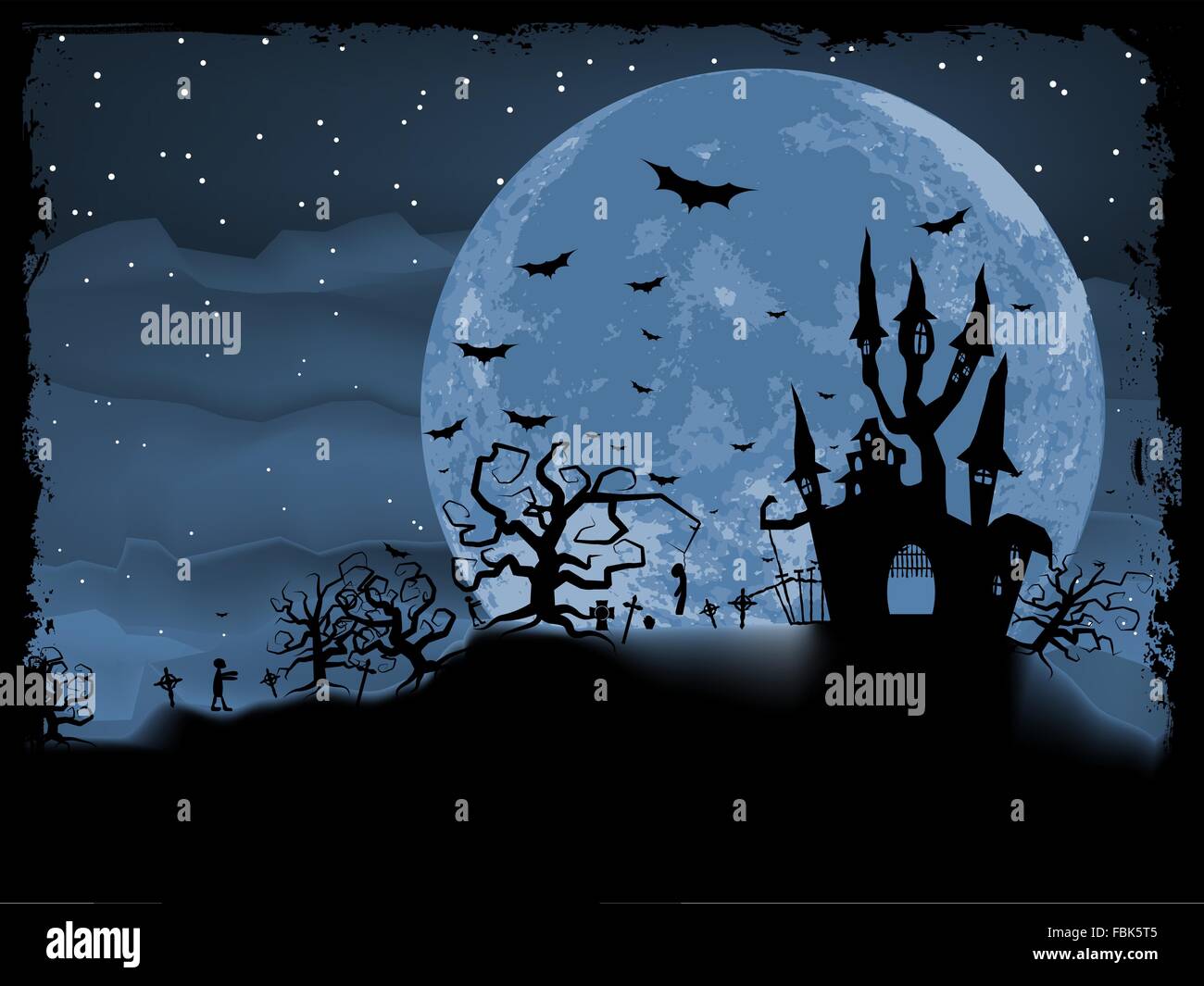 Poster halloween party house Stock Vector Images - Alamy