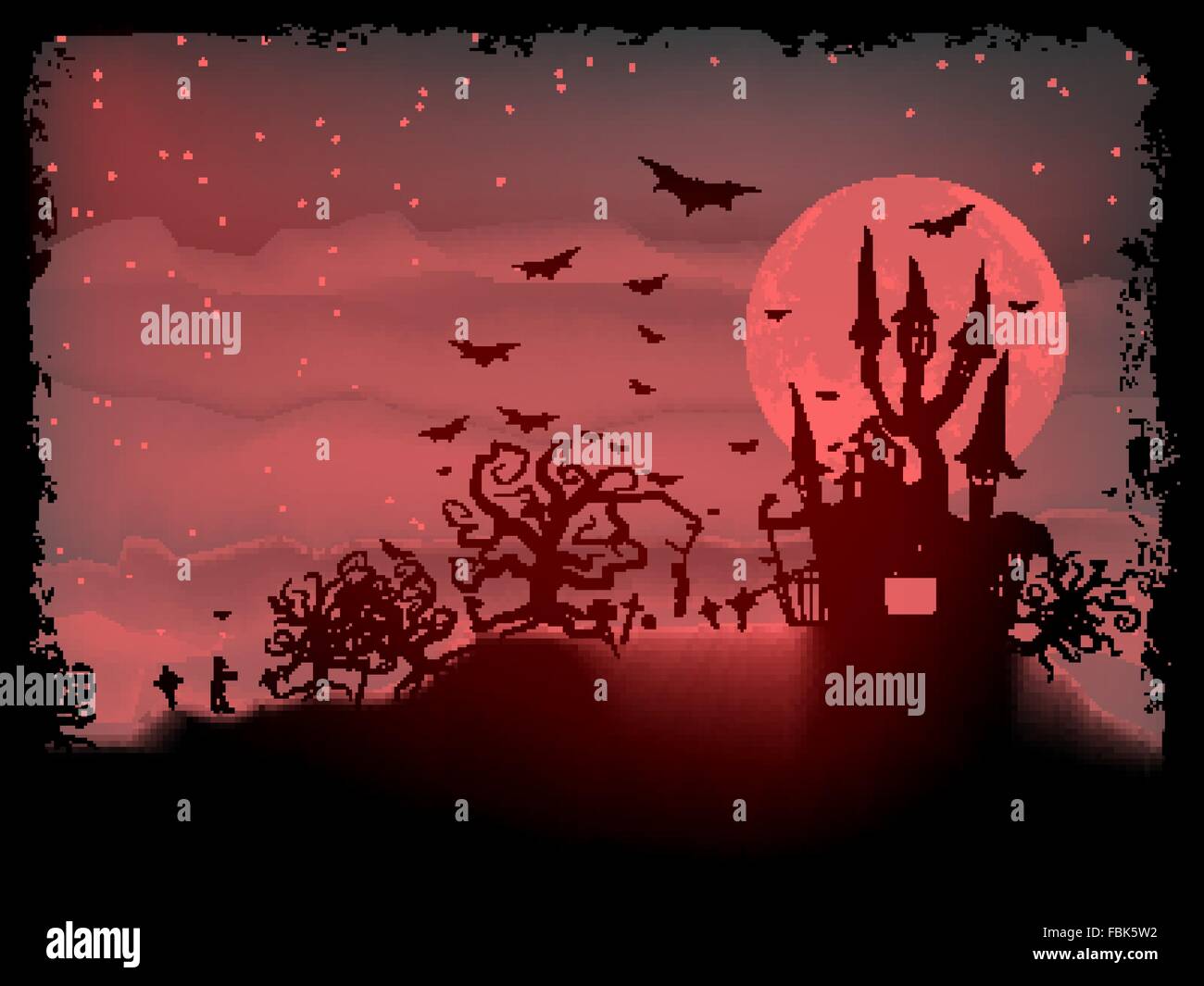 Halloween poster with zombie. EPS 10 Stock Vector Image & Art - Alamy