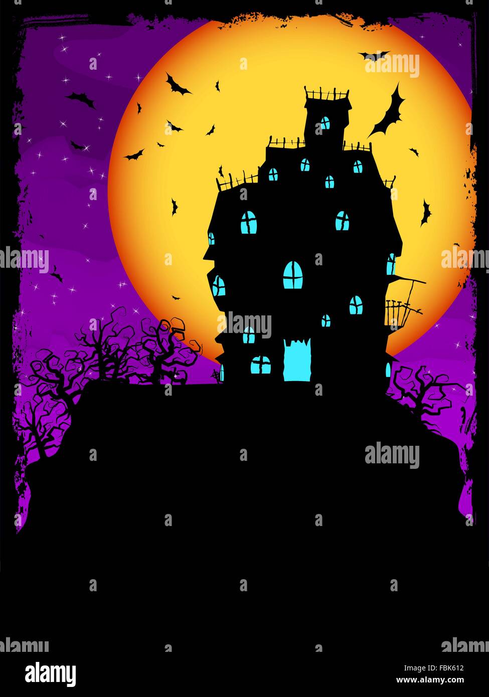 Full moon lights dark Stock Vector Images - Alamy