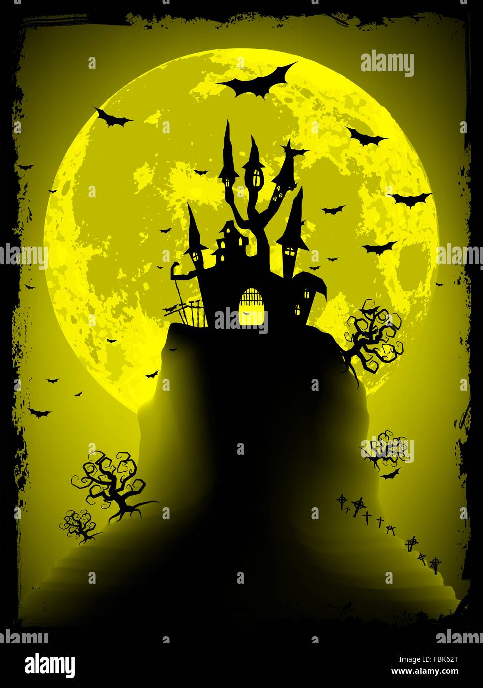 Spooky Halloween with copy space. EPS 8 Stock Vector Image & Art - Alamy