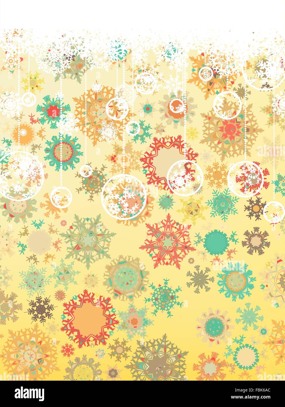 Retro Snowflakes card background. EPS 8 Stock Vector Image & Art - Alamy