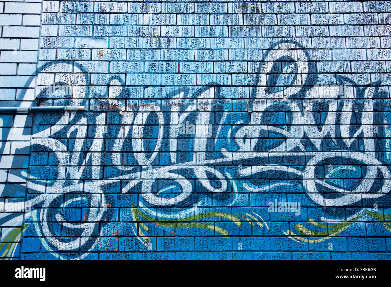 Byron Bay spray painted on an alley wall in Byron bay town centre,new ...