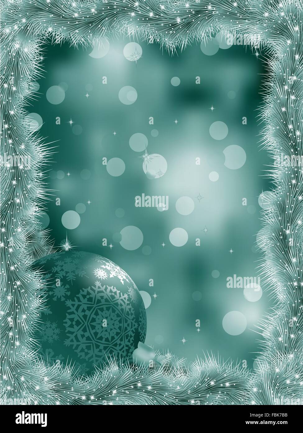 Fir tree branches silver Stock Vector Images - Alamy