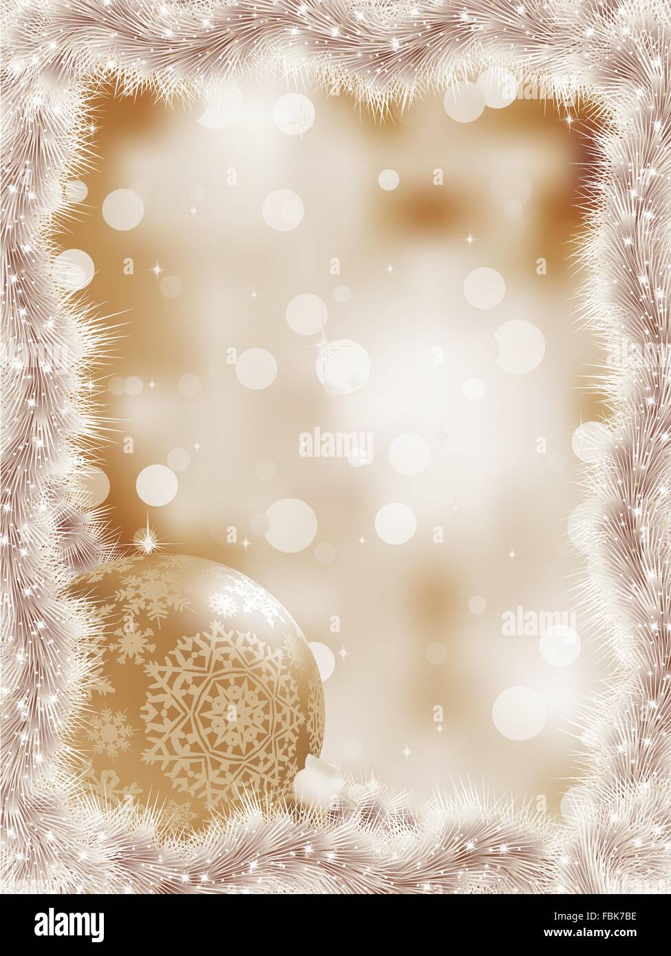 Elegant christmas snowflakes tree branches. EPS 8 Stock Vector Image ...