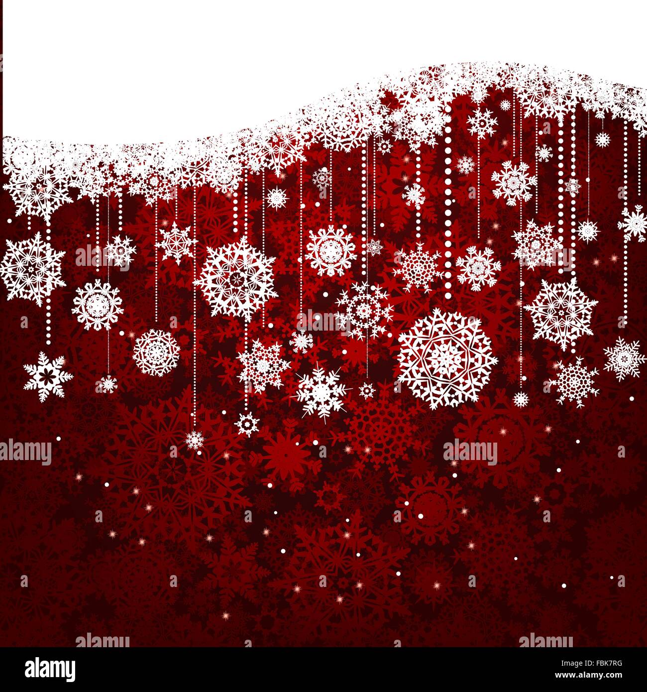 Red card with christmas snowflakes. EPS 8 Stock Vector Image & Art - Alamy