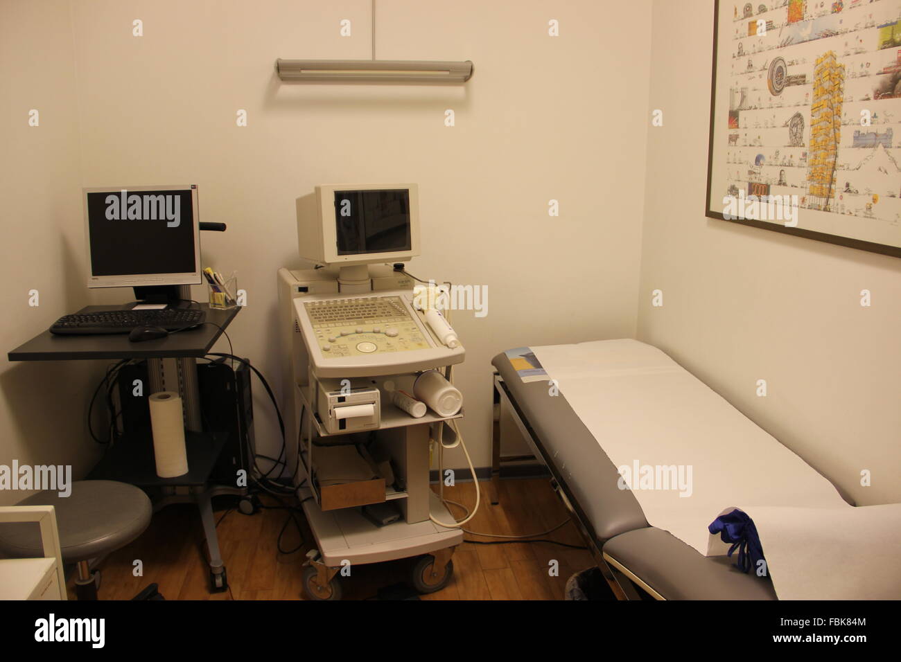 look into a room with medical ultra sound wave equipment Stock Photo ...