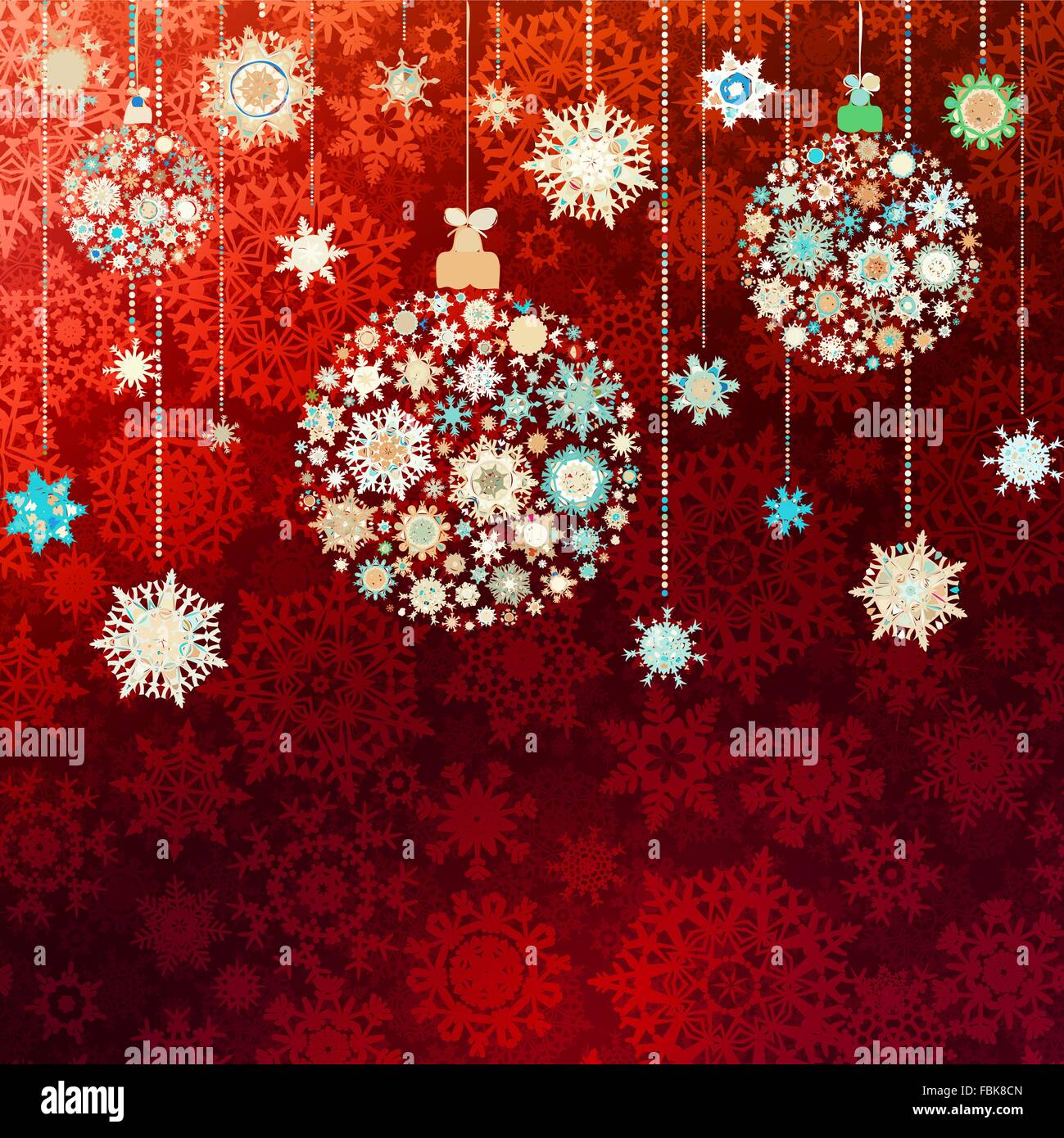 Red christmas vector illustration. EPS 10 Stock Vector Image & Art - Alamy