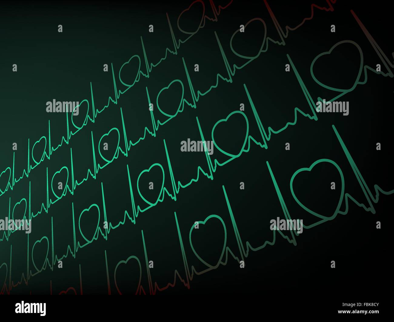 Electrocardiogram ekg graph printout Stock Vector Images - Alamy