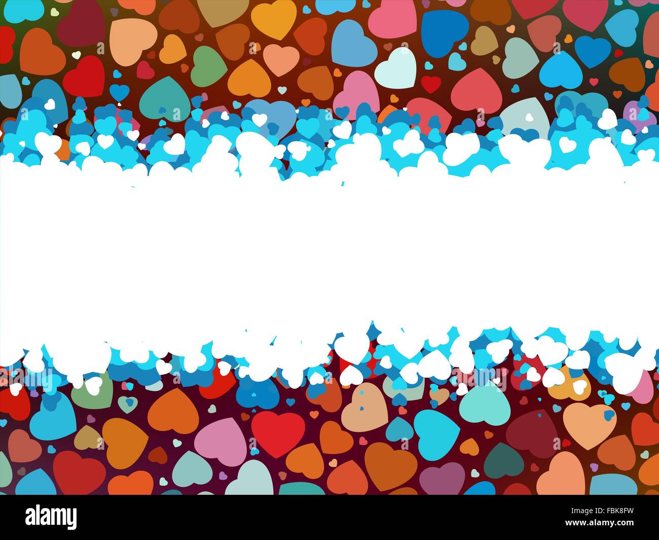 Beautiful colorful heart shape background. EPS 8 Stock Vector Image ...