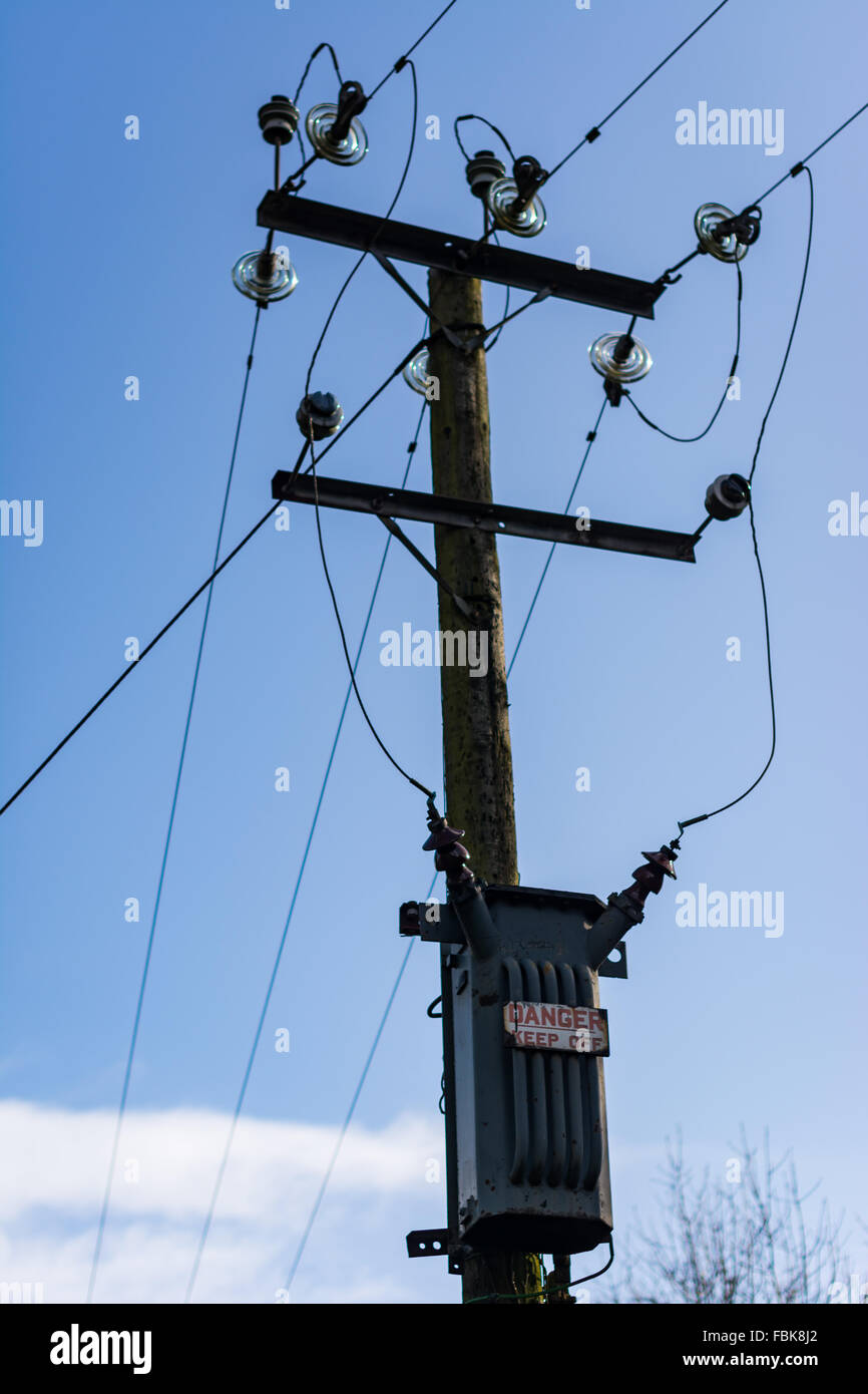 Wooden electricity pylon hi-res stock photography and images - Alamy