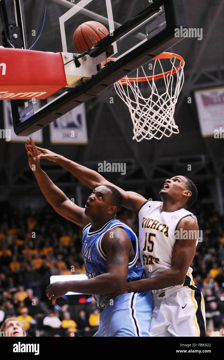 Wichita, Kansas, USA. 17th Jan, 2016. Indiana State Sycamores center ...