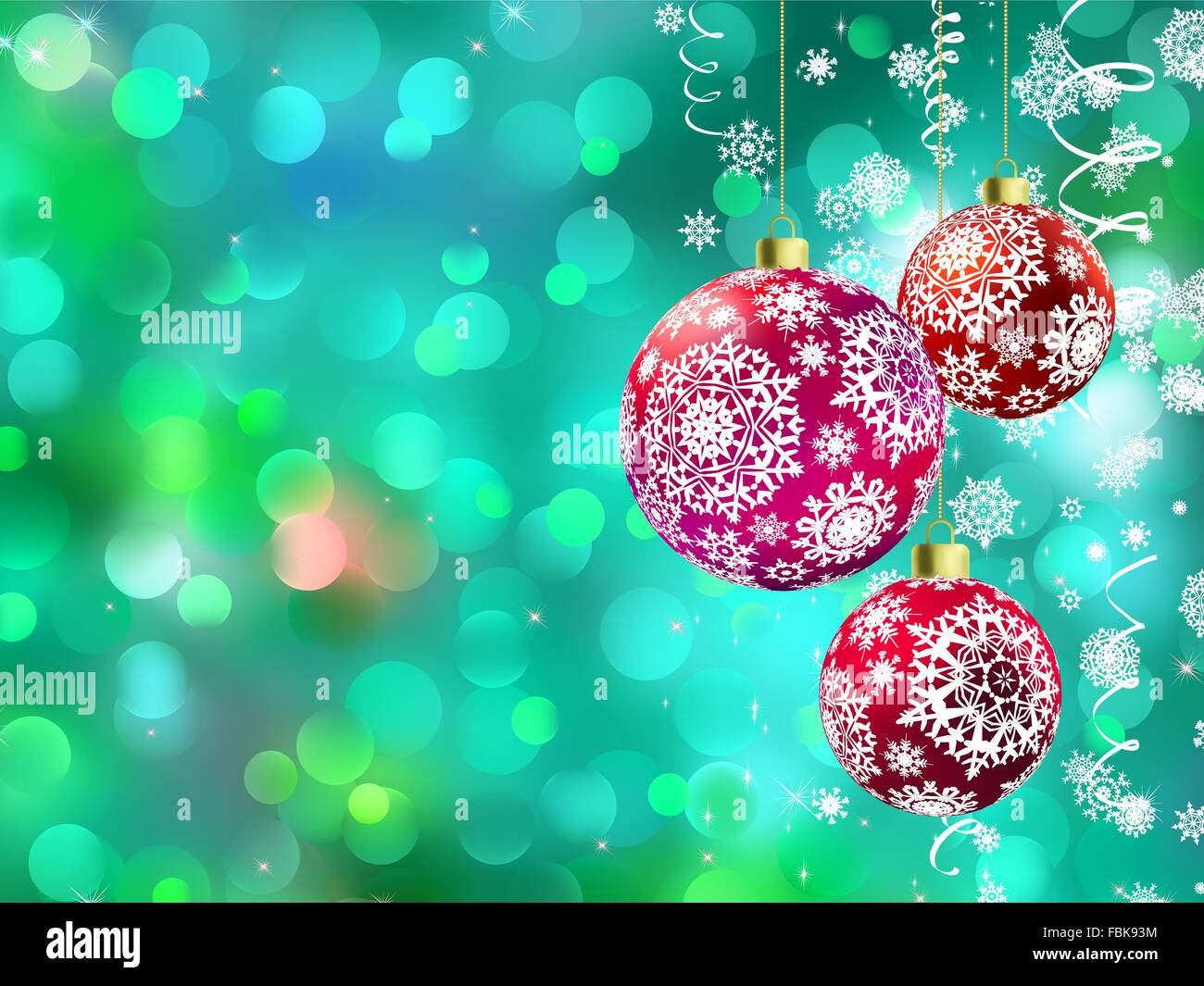 Christmas with multicolor baubles. EPS 8 Stock Vector Image & Art - Alamy