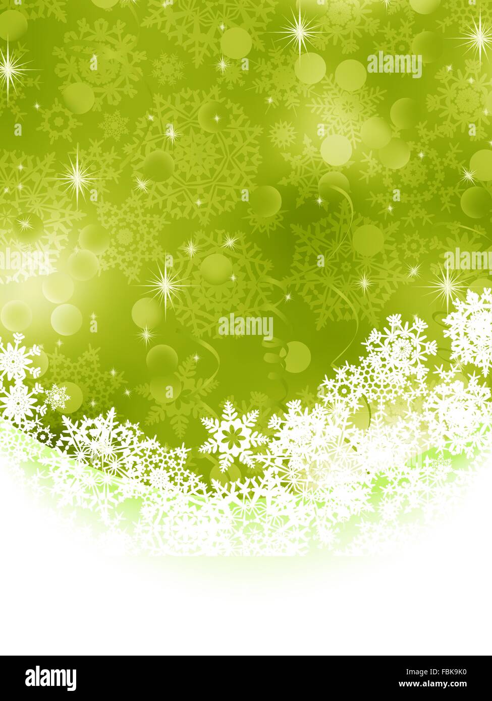Green background with snowflakes. EPS 8 Stock Vector Image & Art - Alamy