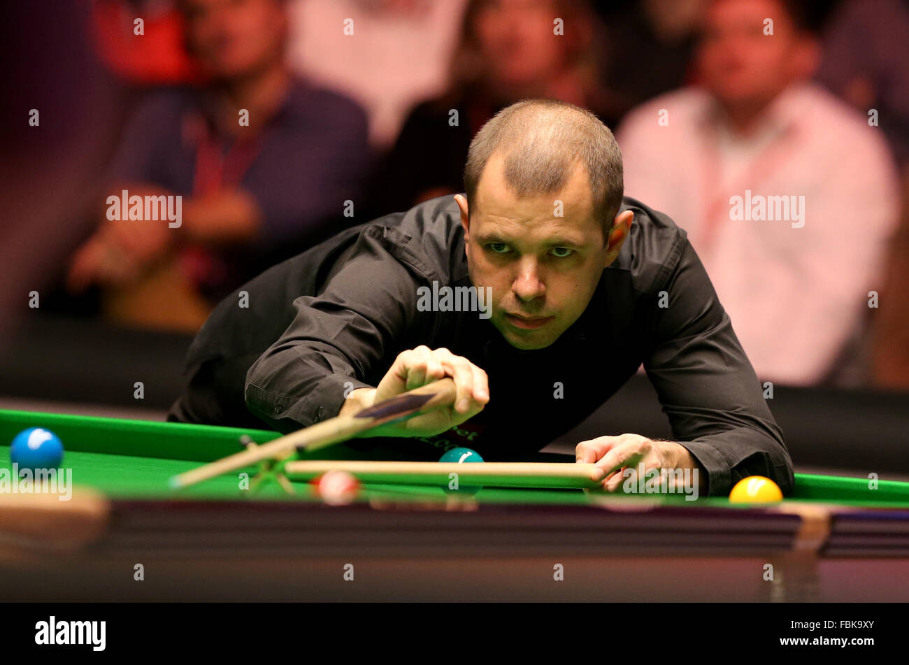 London, UK. 17th Jan, 2016. Barry Hawkins of England competes during ...