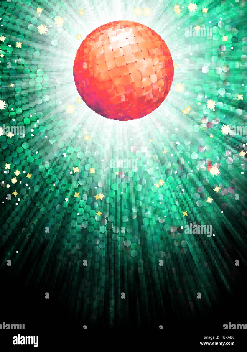Mirror ball disco on black Stock Vector Images - Alamy