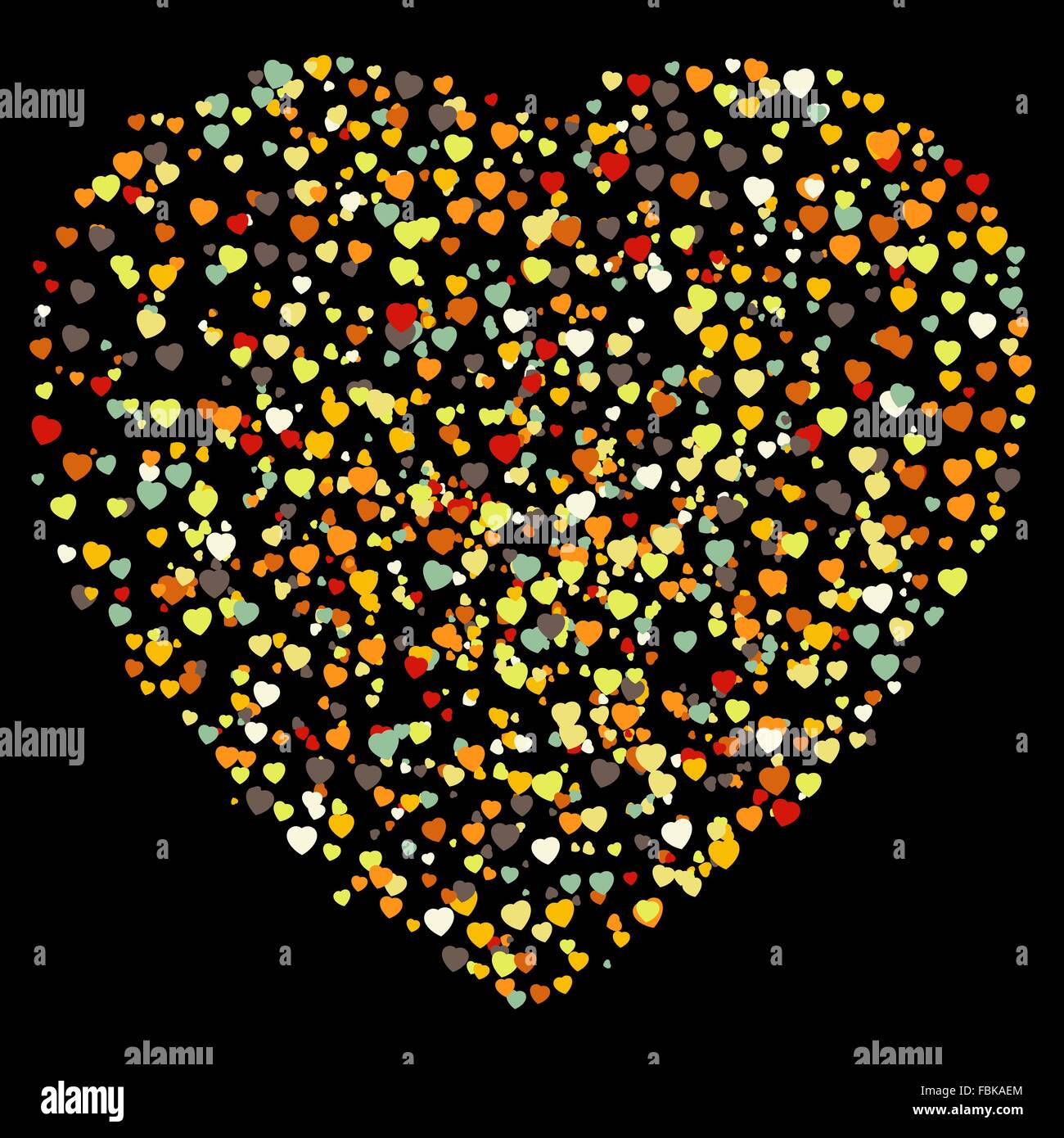 Beautiful colorful heart shape background. EPS 8 Stock Vector Image ...