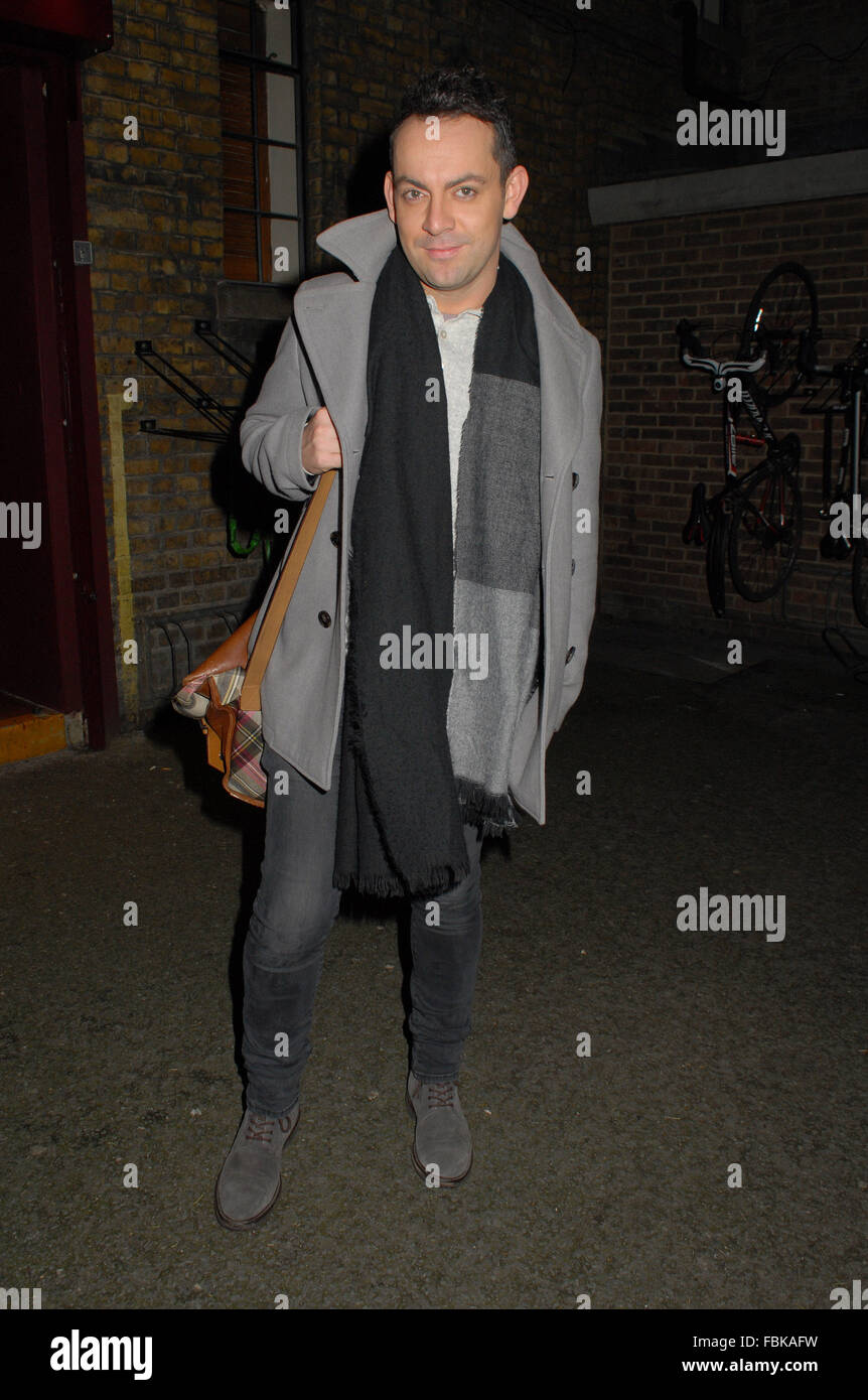 Ben Forster leaving the Dominion Theatre after performing in 'Elf the ...