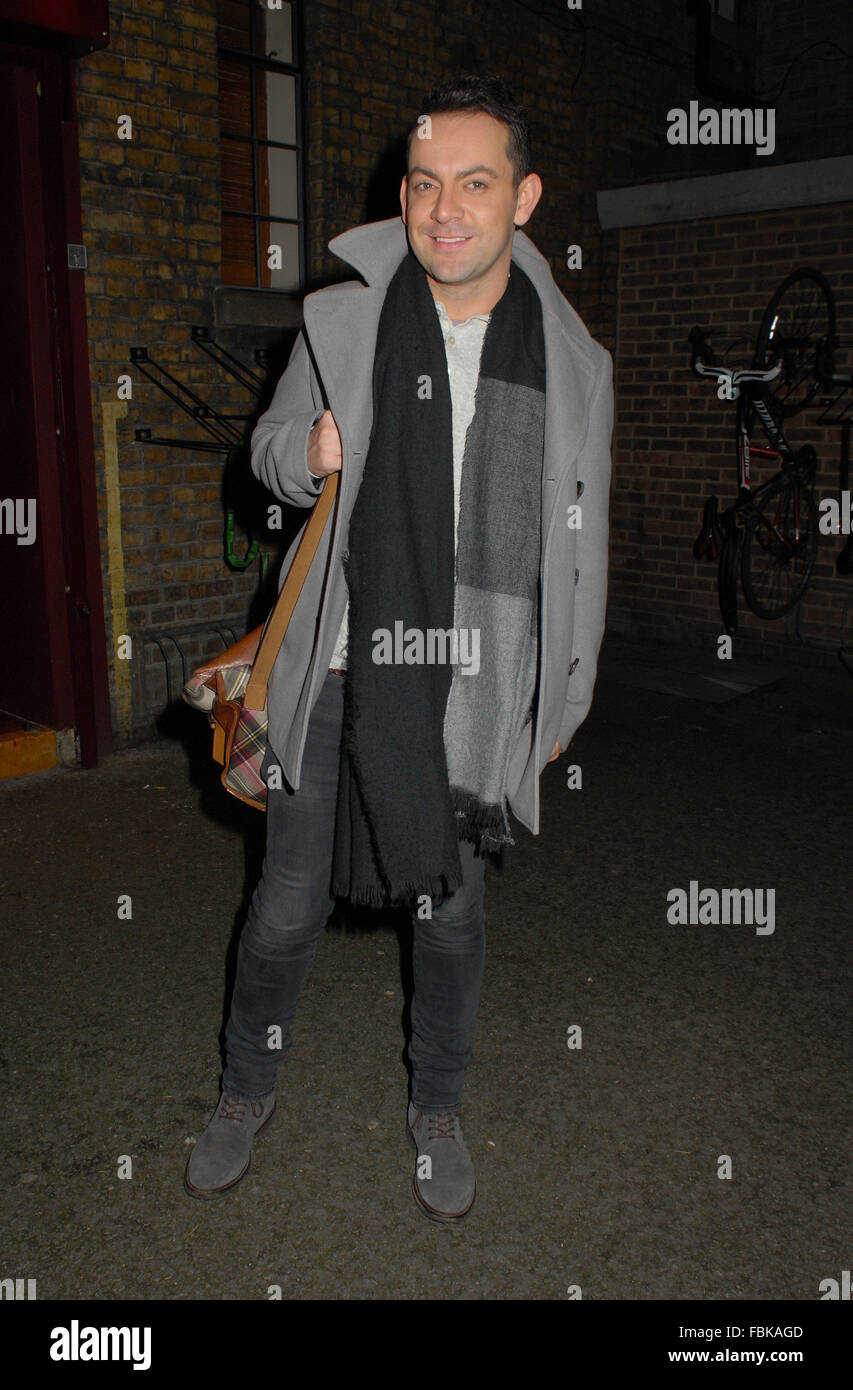 Ben Forster leaving the Dominion Theatre after performing in 'Elf the ...